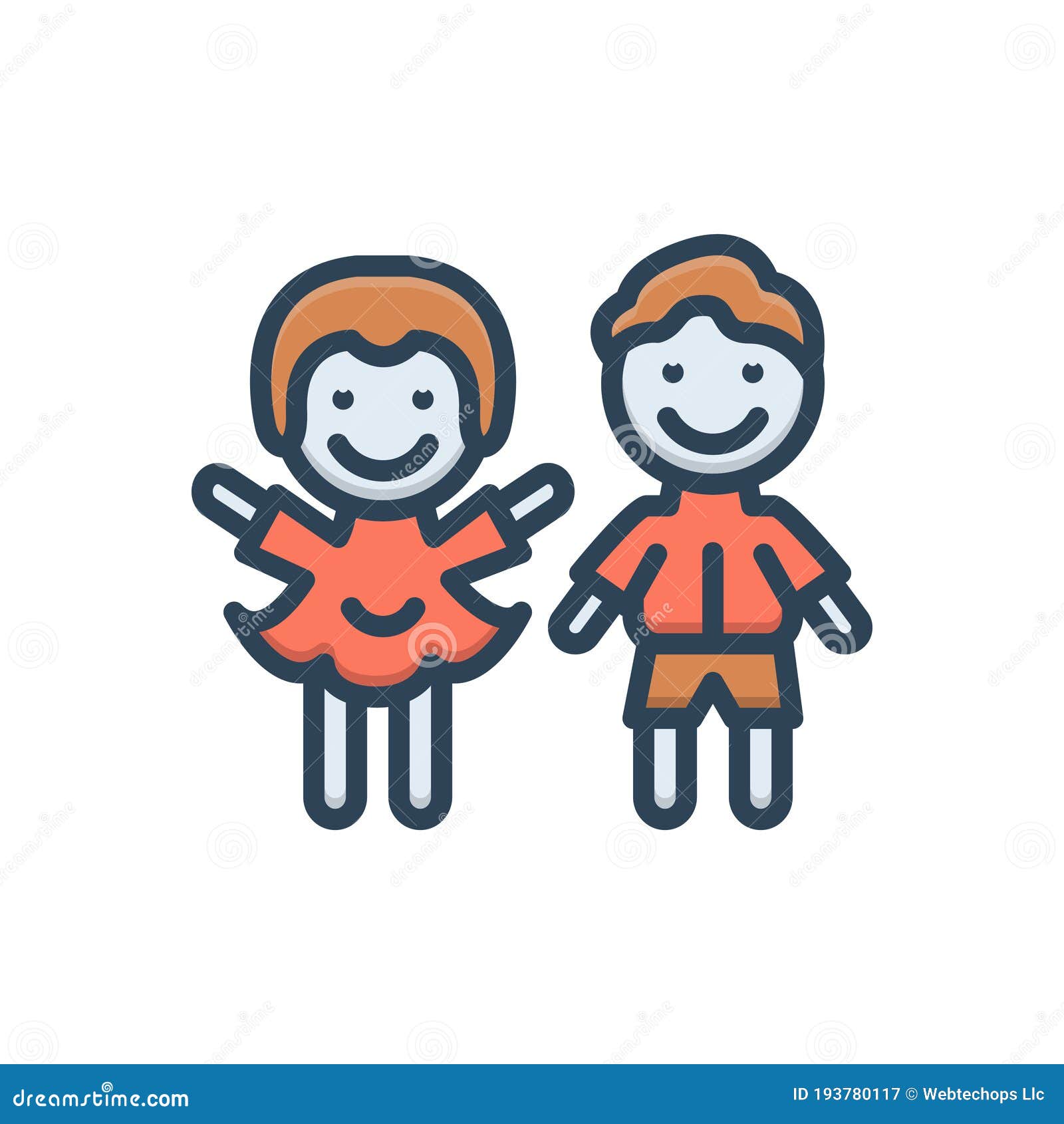 Color Illustration Icon for Children, Kids and Brood Stock Illustration ...