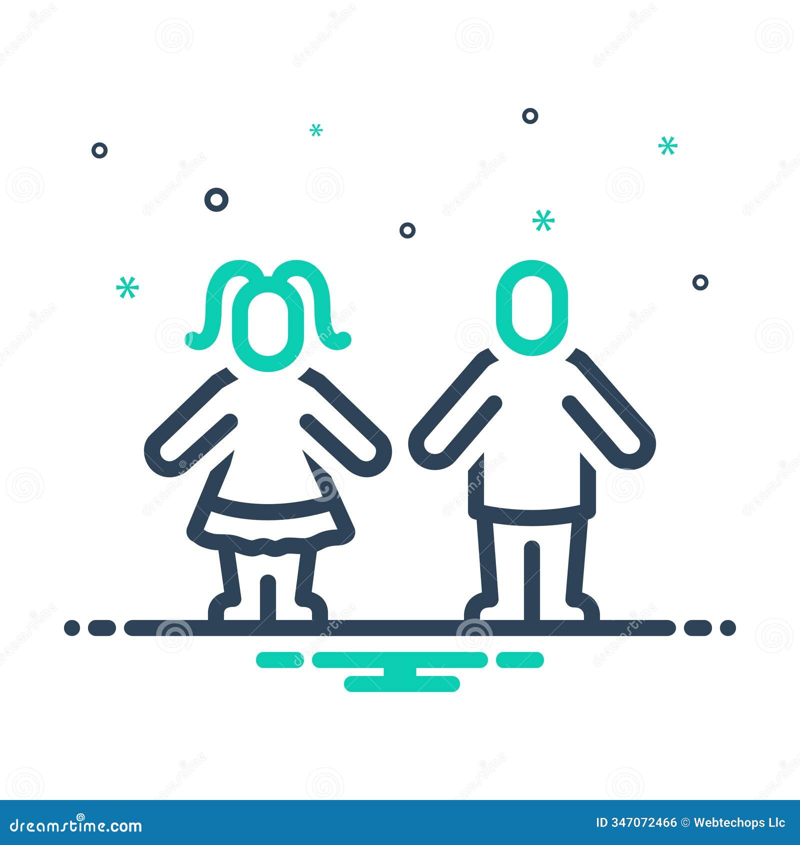 Mix Icon for Children, Progeny and Baby Stock Illustration ...