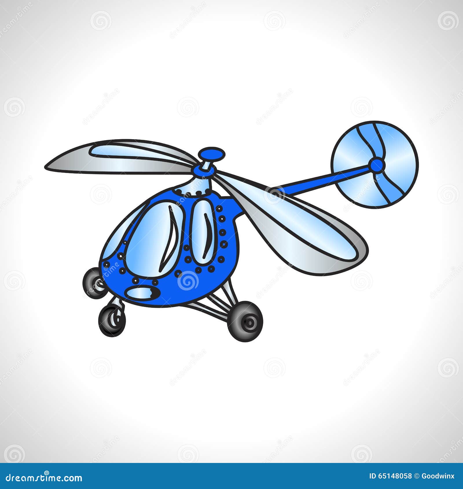 Blue Helicopter Aircraft Vehicle Icon Isolated On Transparent ...