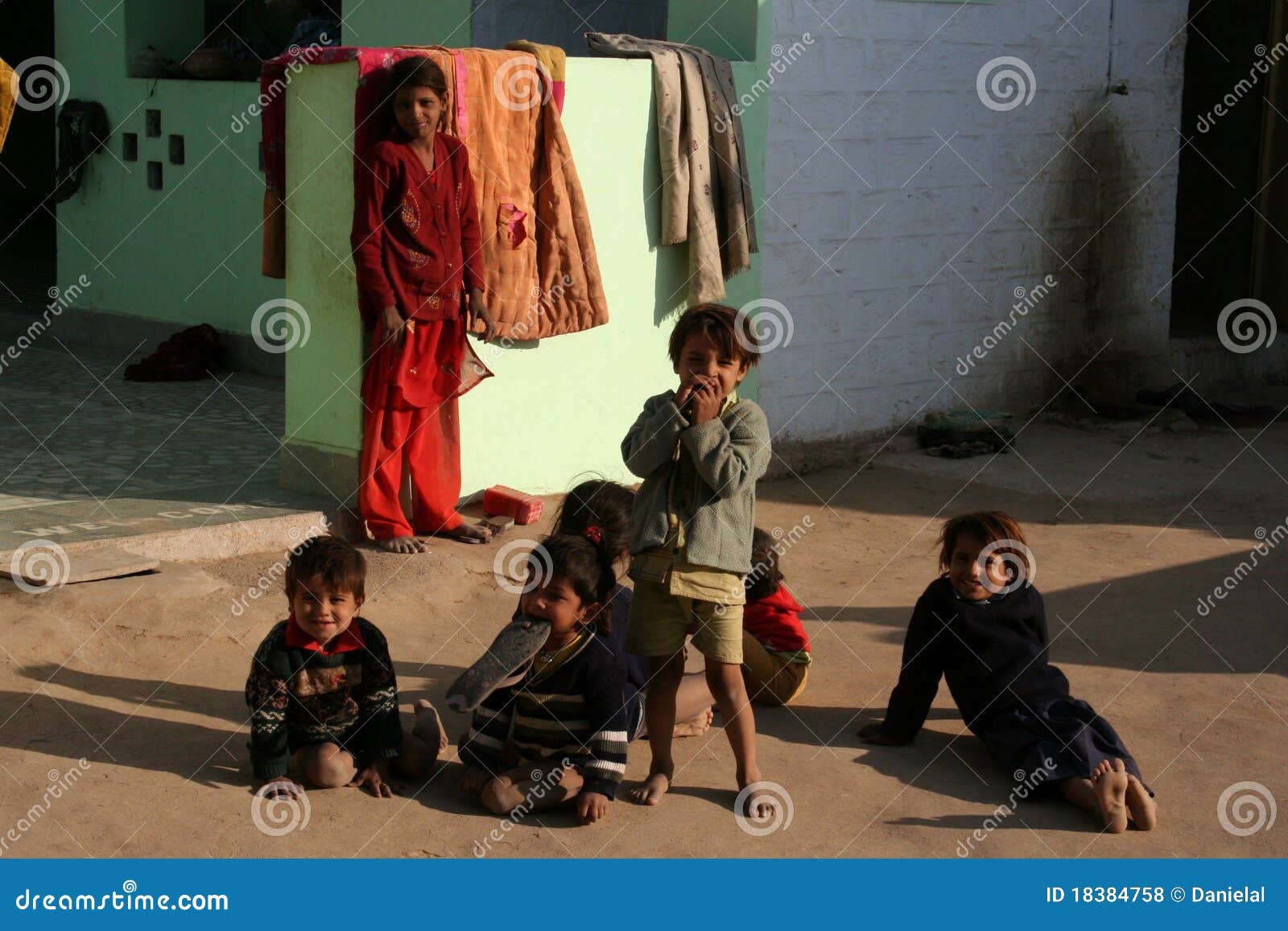 Children in Indian village editorial stock photo. Image of village ...