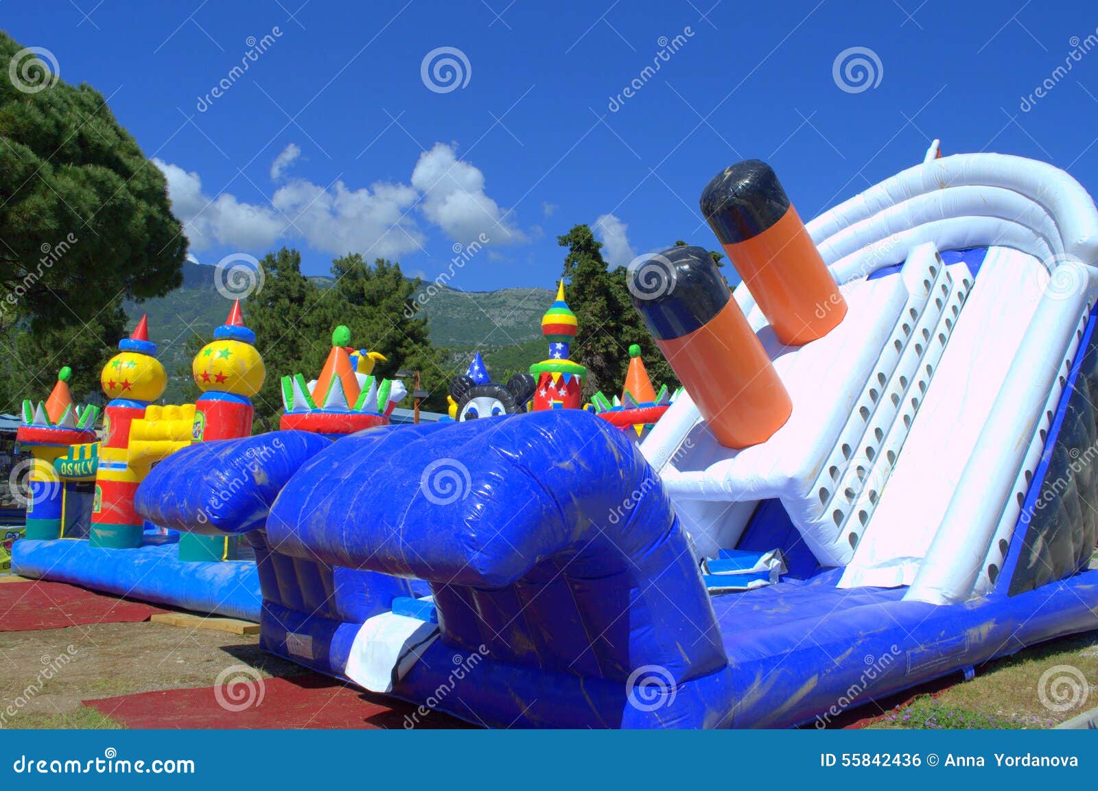 Children Inflatable Attractions Stock Photo - Image of montenegro ...