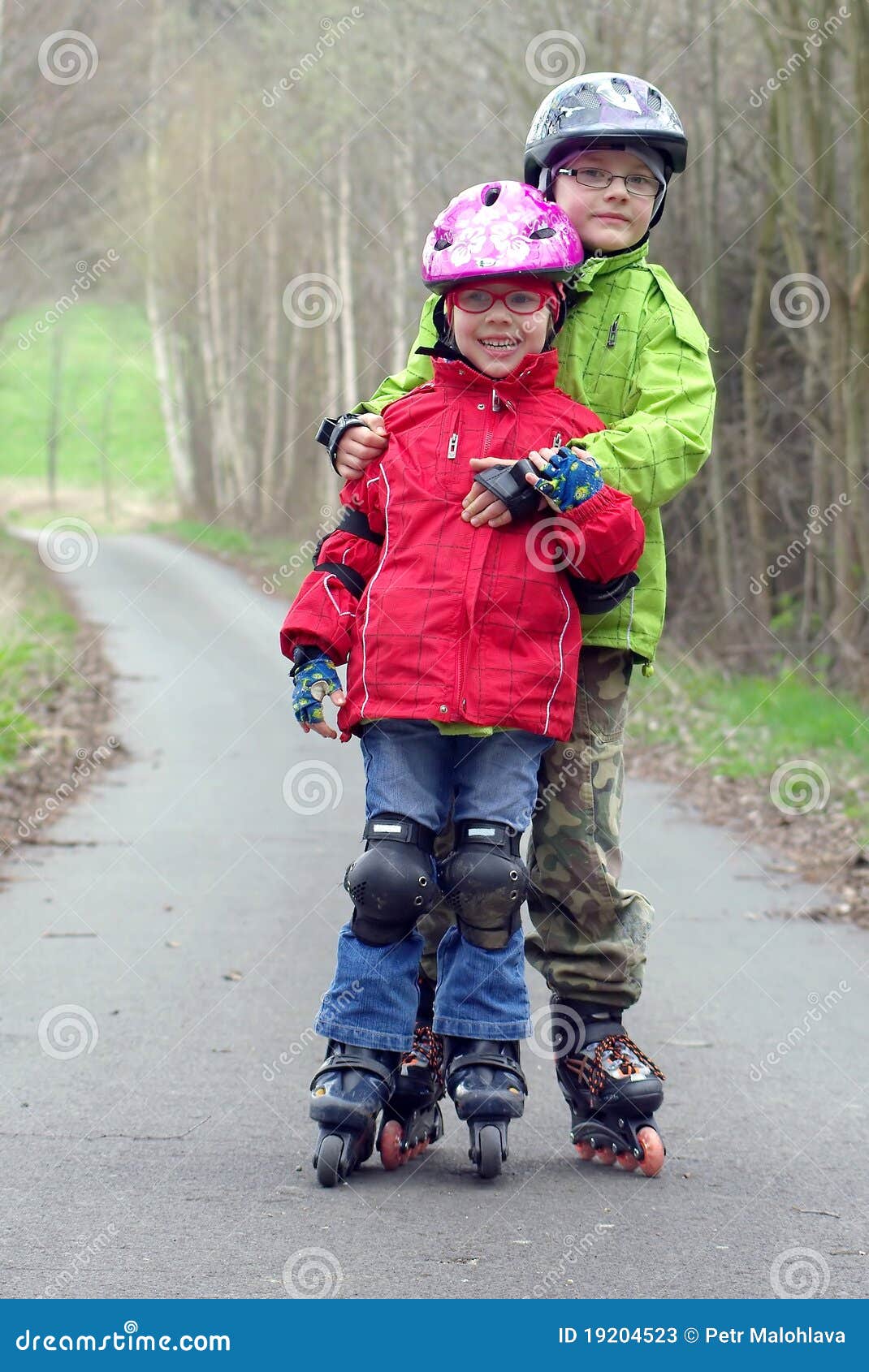 Children on inline skates stock image. Image of kids - 19204523