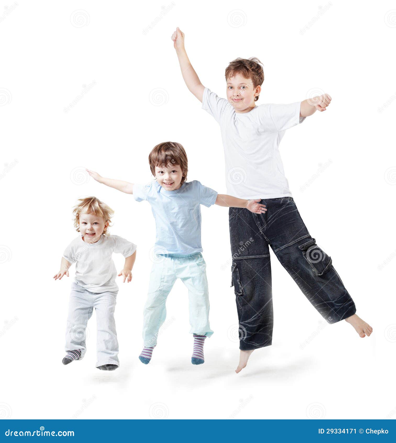 Children jump stock image. Image of freedom, expressing - 29334171