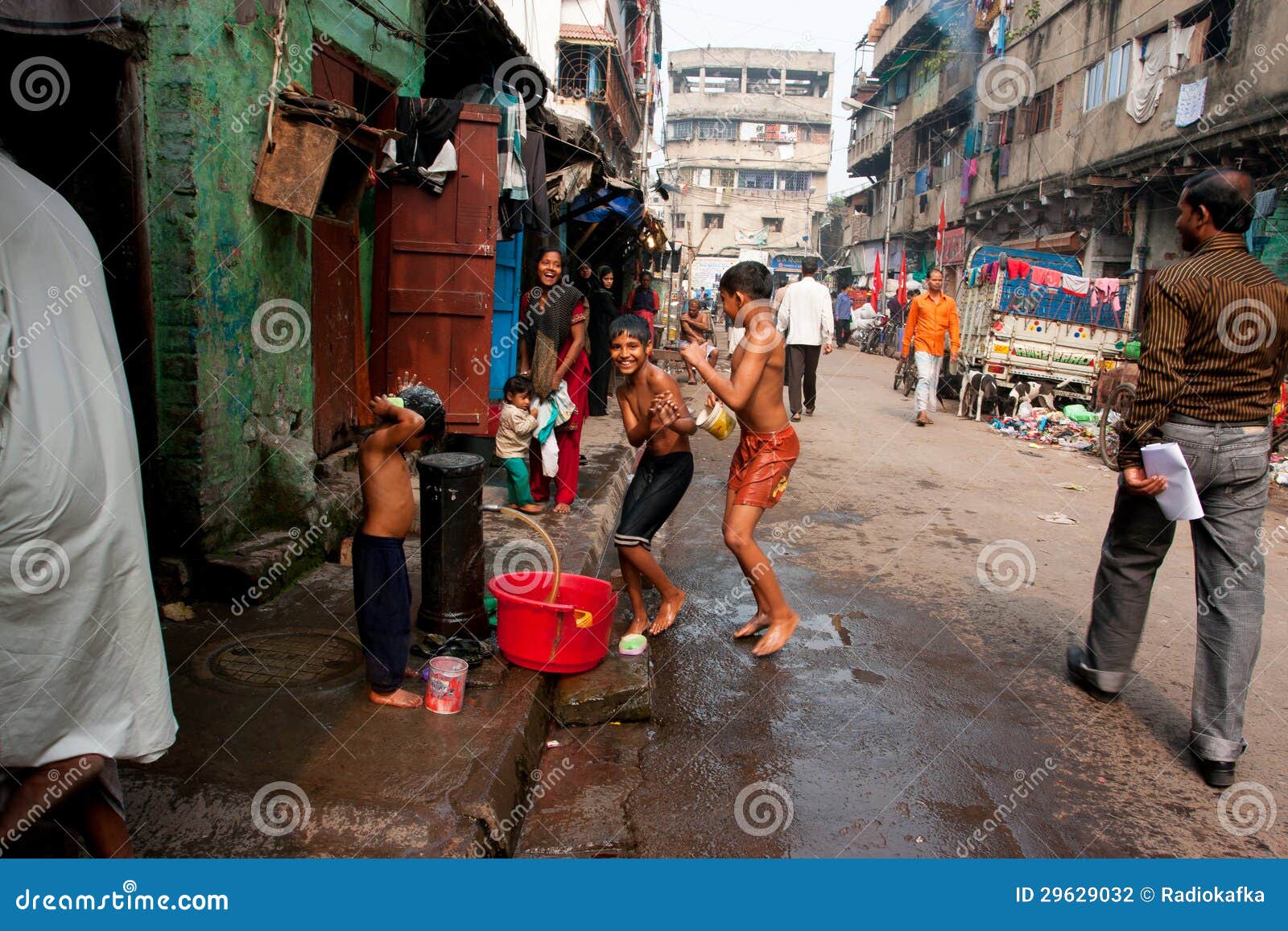 Children Jump on the Street at the Bathe Time Editorial Photography ...