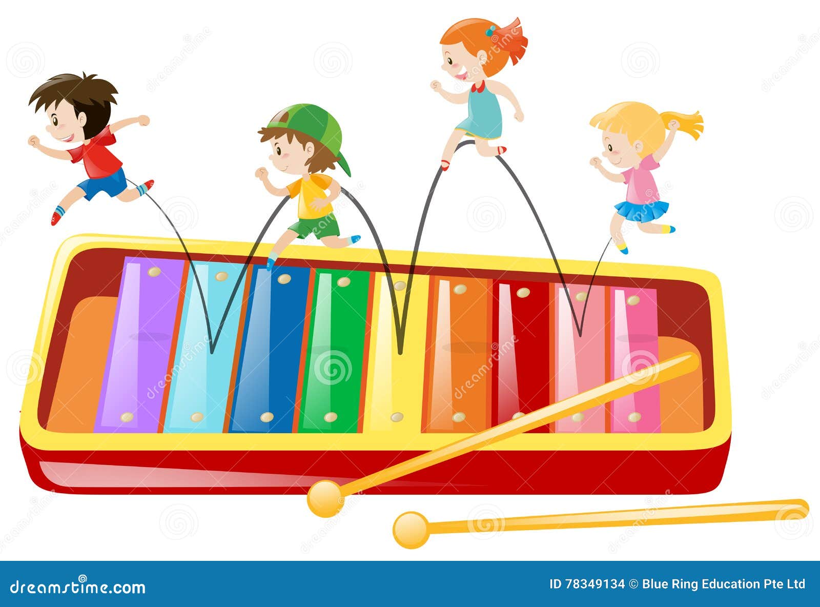 Toy Xylophone Illustration Cartoon Vector | CartoonDealer.com #75678505
