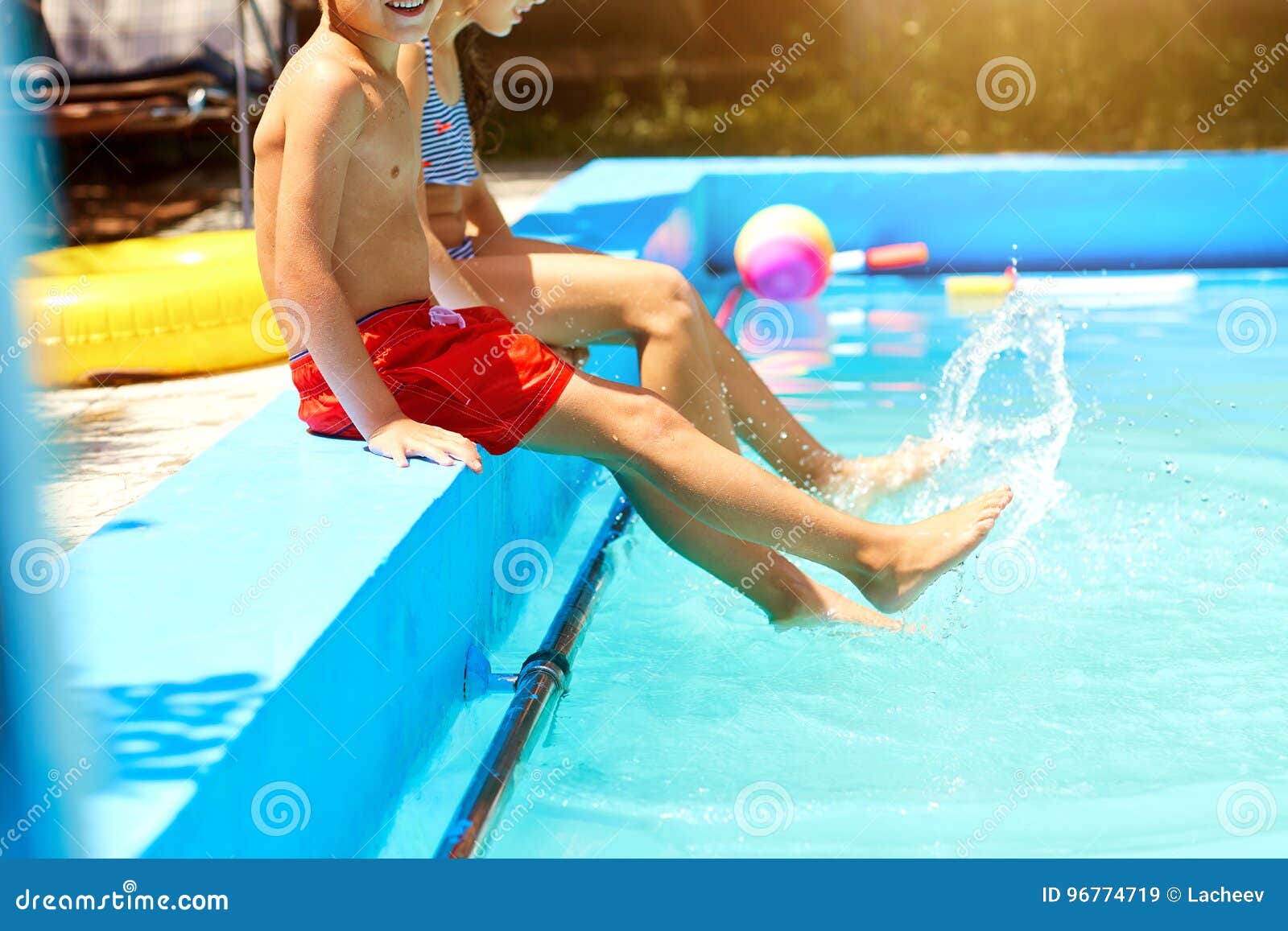 A Splash In A Pool Caused By A Boy Jumping Into The Water Royalty-Free ...