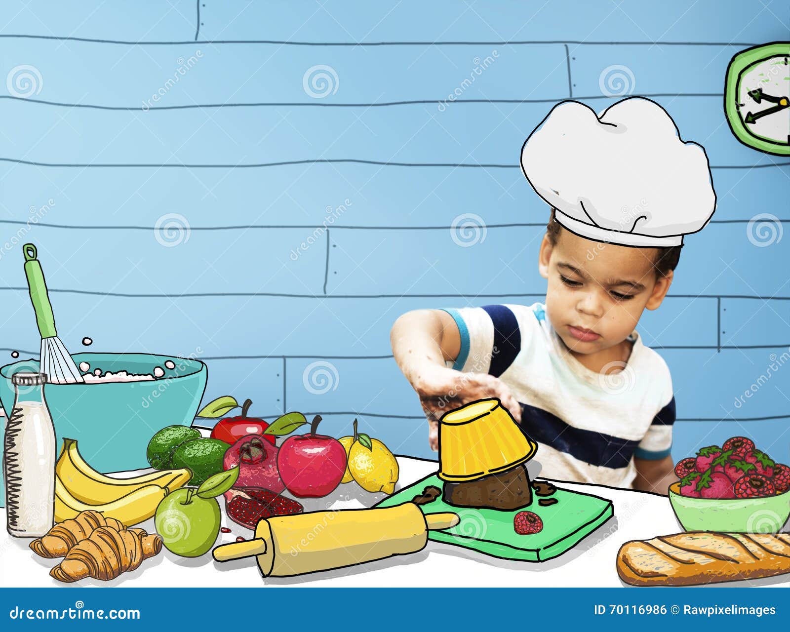 Children Kids Cooking Kitchen Fun Concept Stock Photo - Image of cook ...