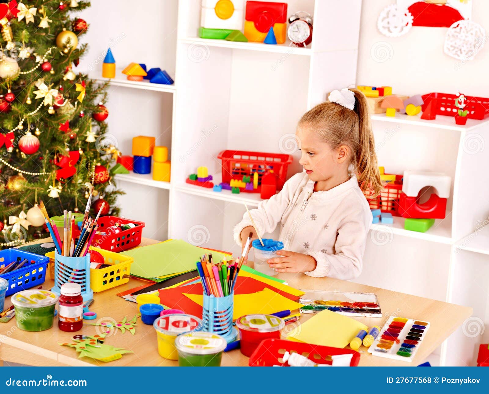 Children in kindergarten. stock photo. Image of education - 27677568