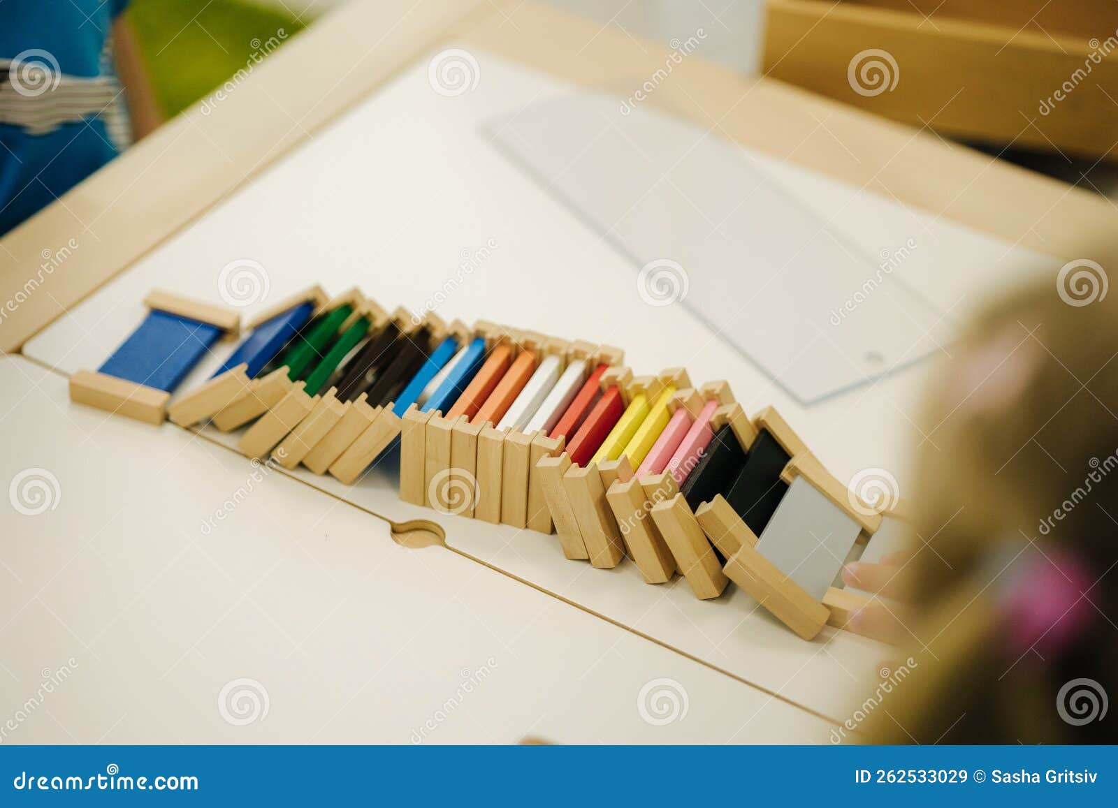 Children in Kindergarten Put Together Educational Puzzles Stock Image ...