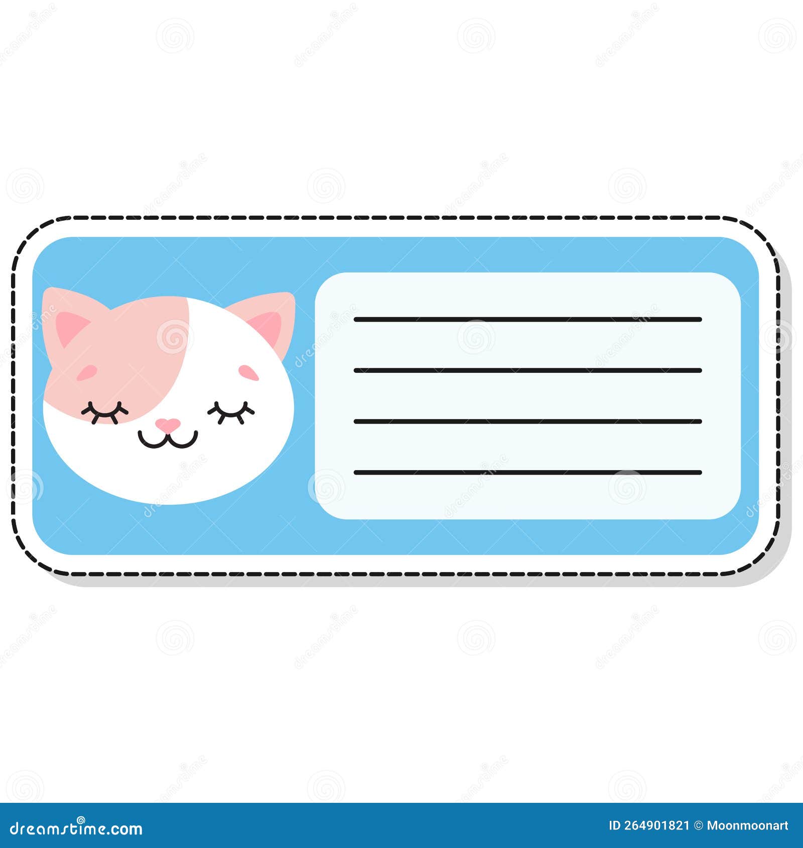 Children Label. Notebook Stickers. Notepad Stickers Stock Vector ...