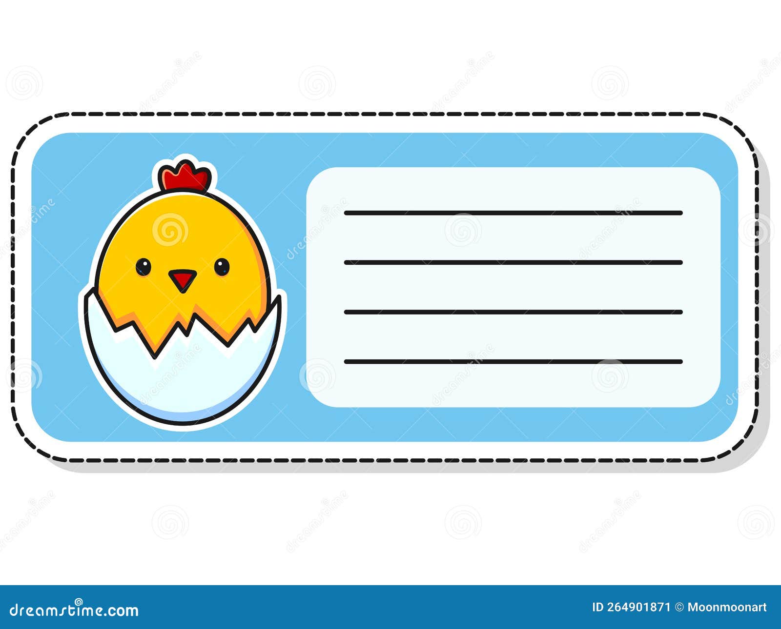 Children Label. Notebook Stickers. Notepad Stickers Stock Vector ...