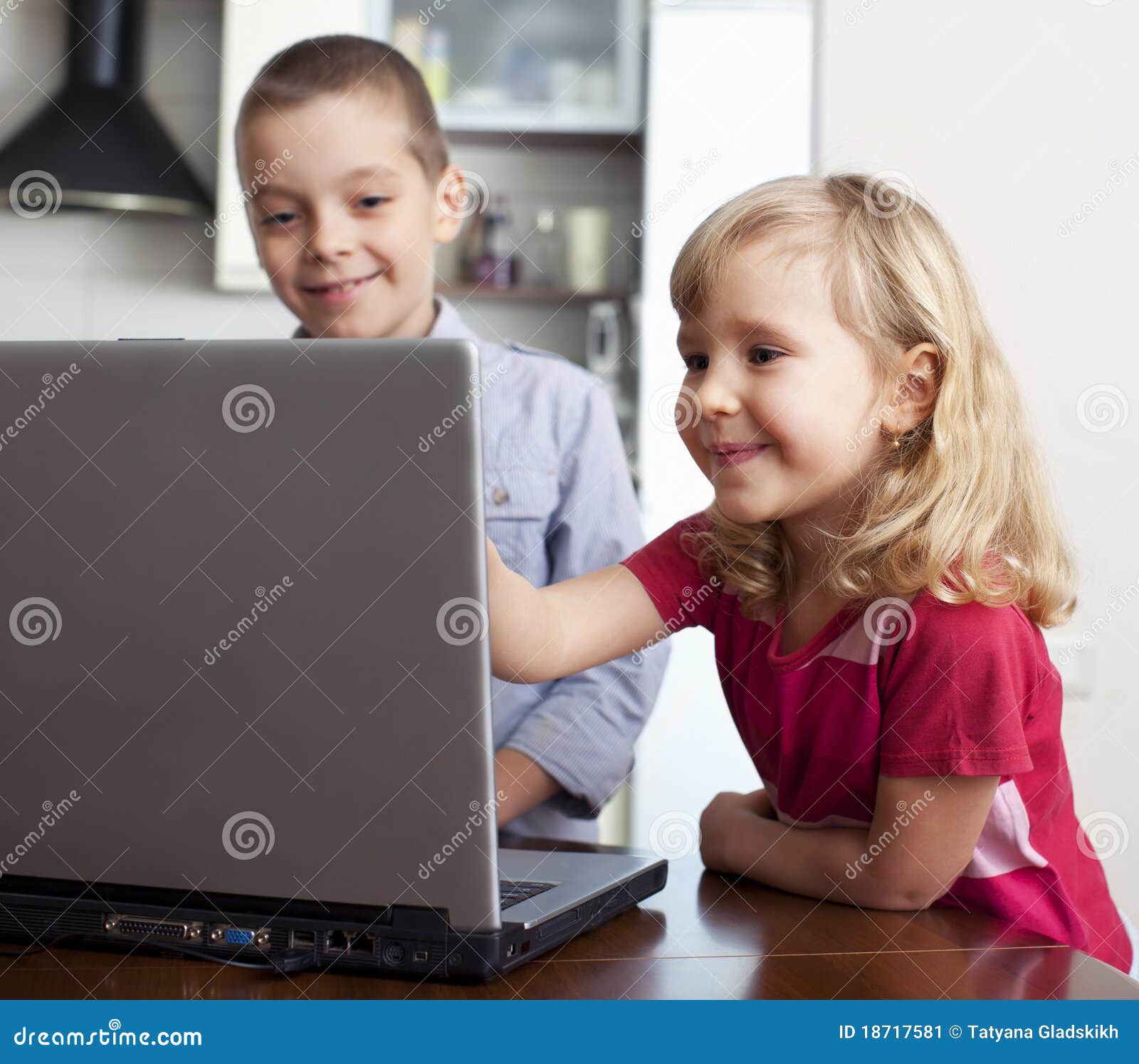 Children with laptop stock image. Image of laptop, schoolboy - 18717581
