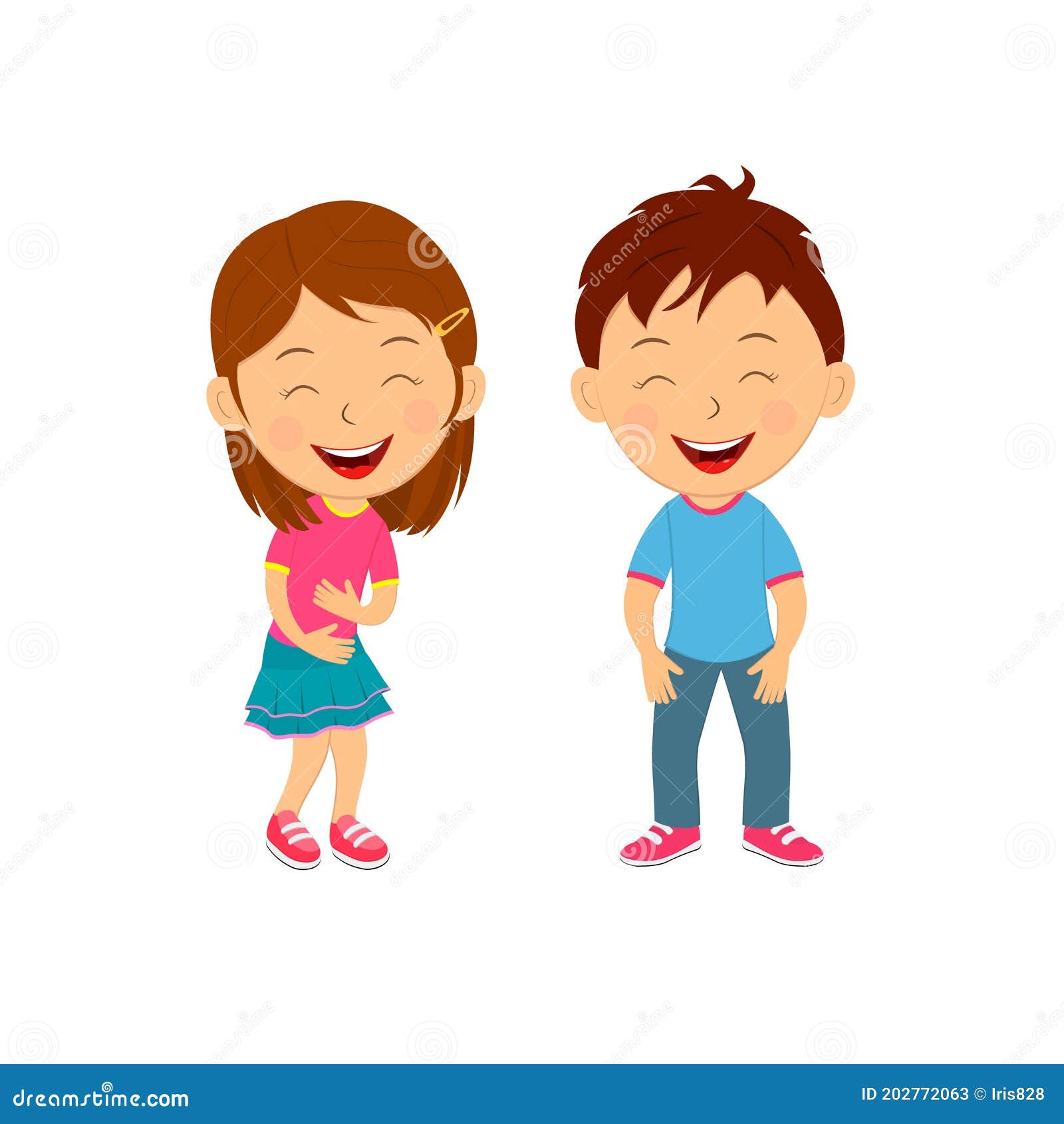 Children Laugh Fun. Funny Cartoon Character | CartoonDealer.com #135537327