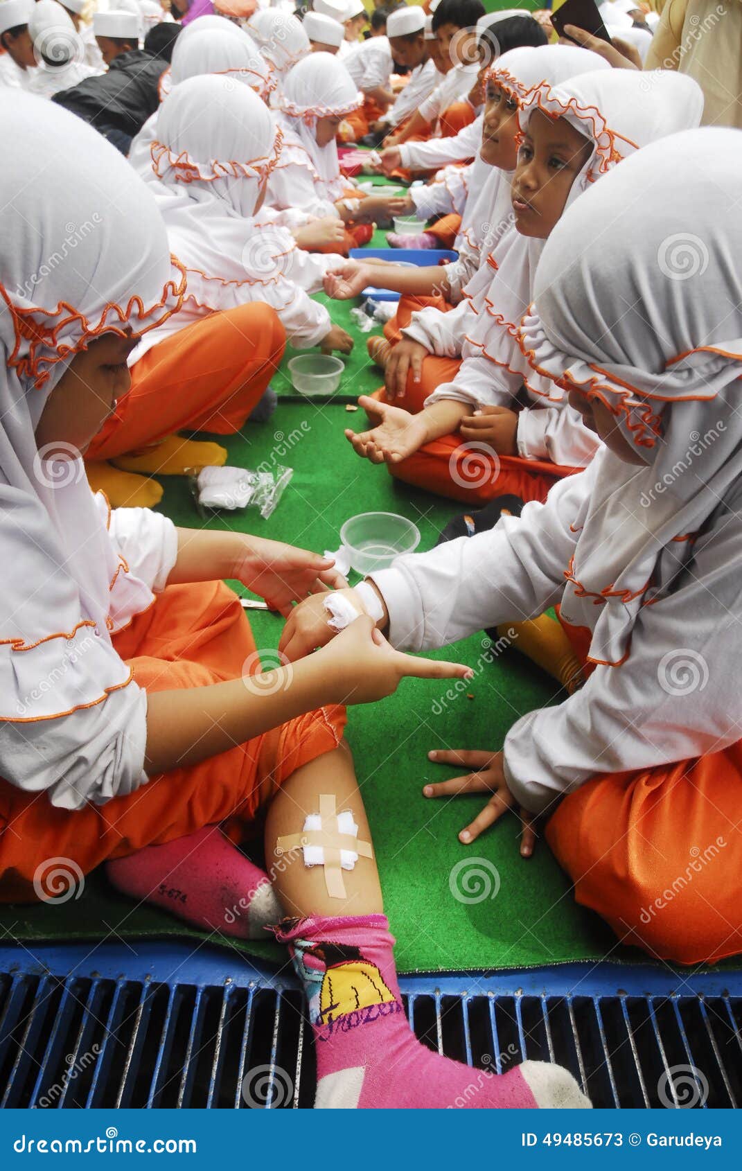 CHILDREN LEARN FIRST AID editorial stock photo. Image of children ...