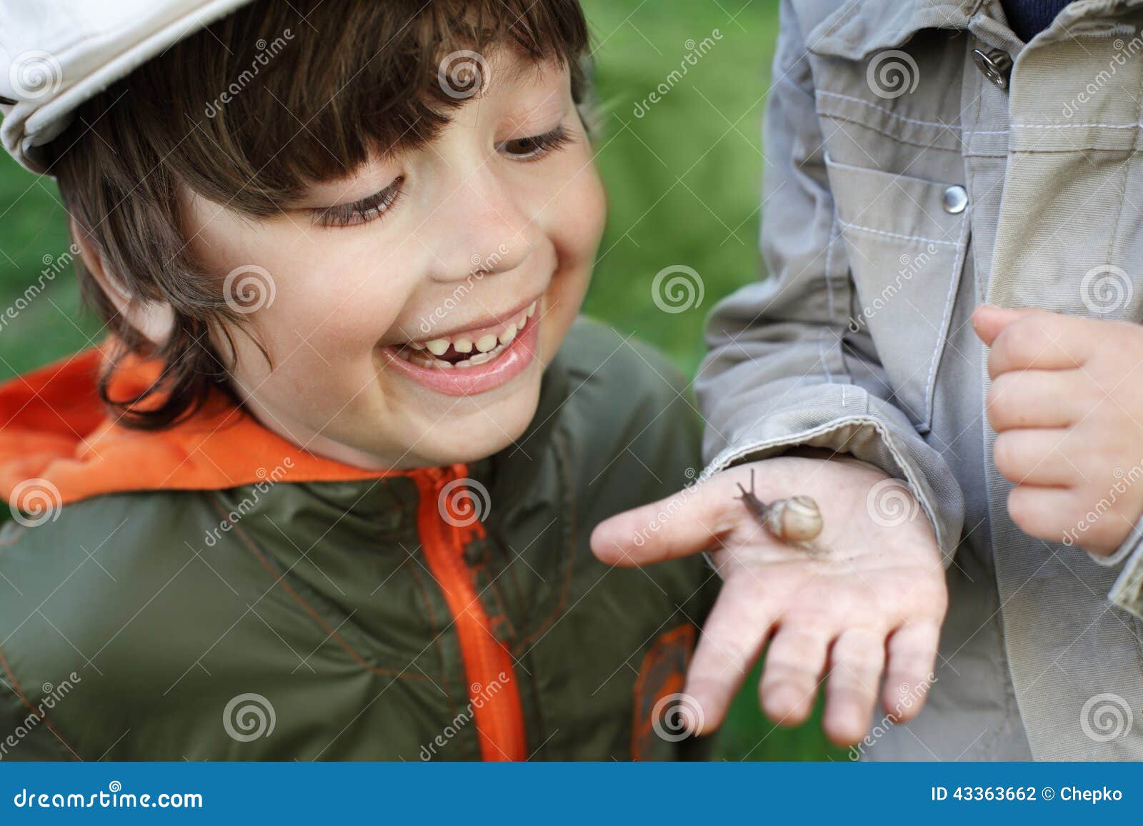 Children learn snail stock photo. Image of cochlea, learning - 43363662