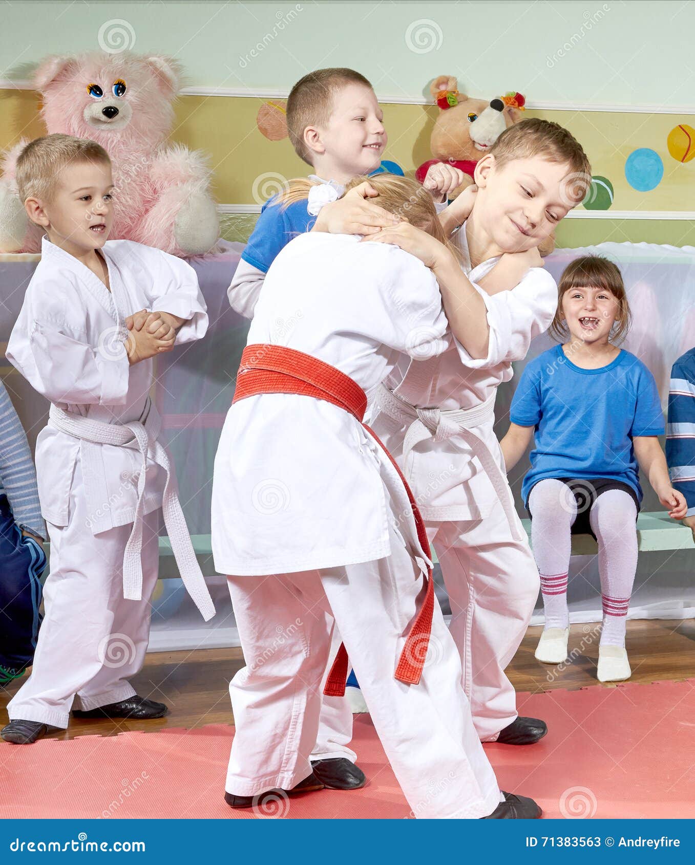 Children Learn in Training Judo Sparring Stock Image - Image of victory ...