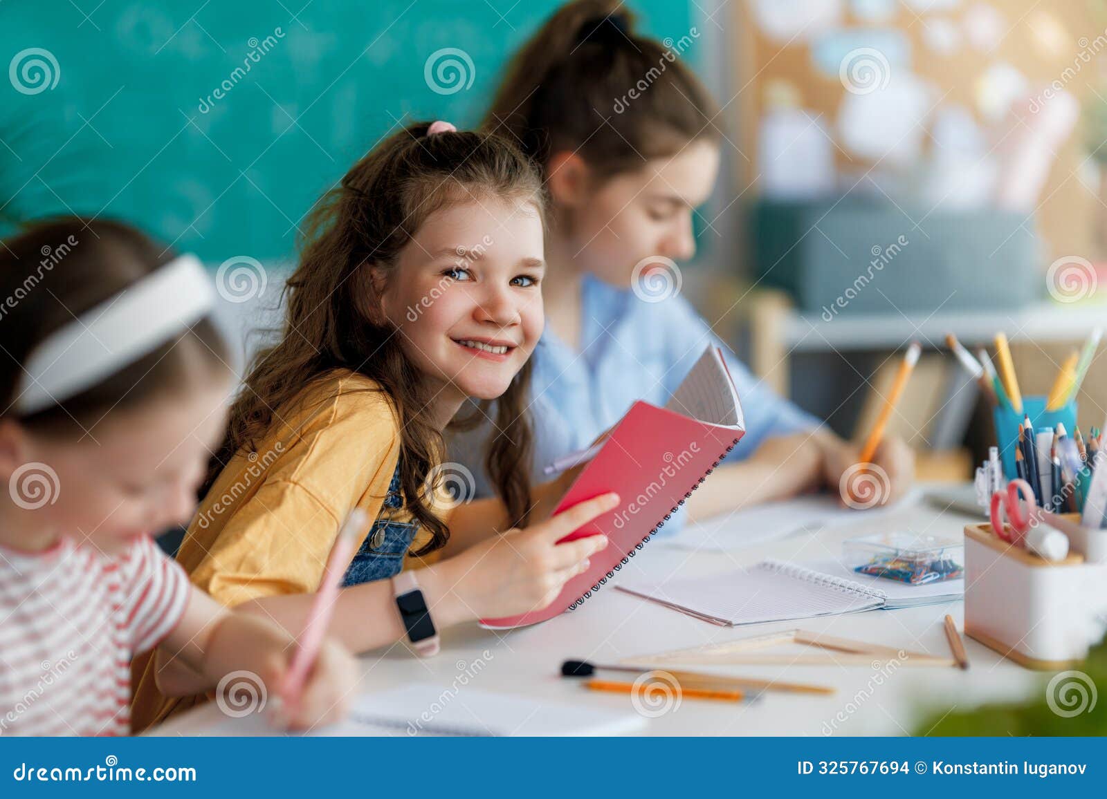 Children are Learning in the Class Stock Photo - Image of bright ...