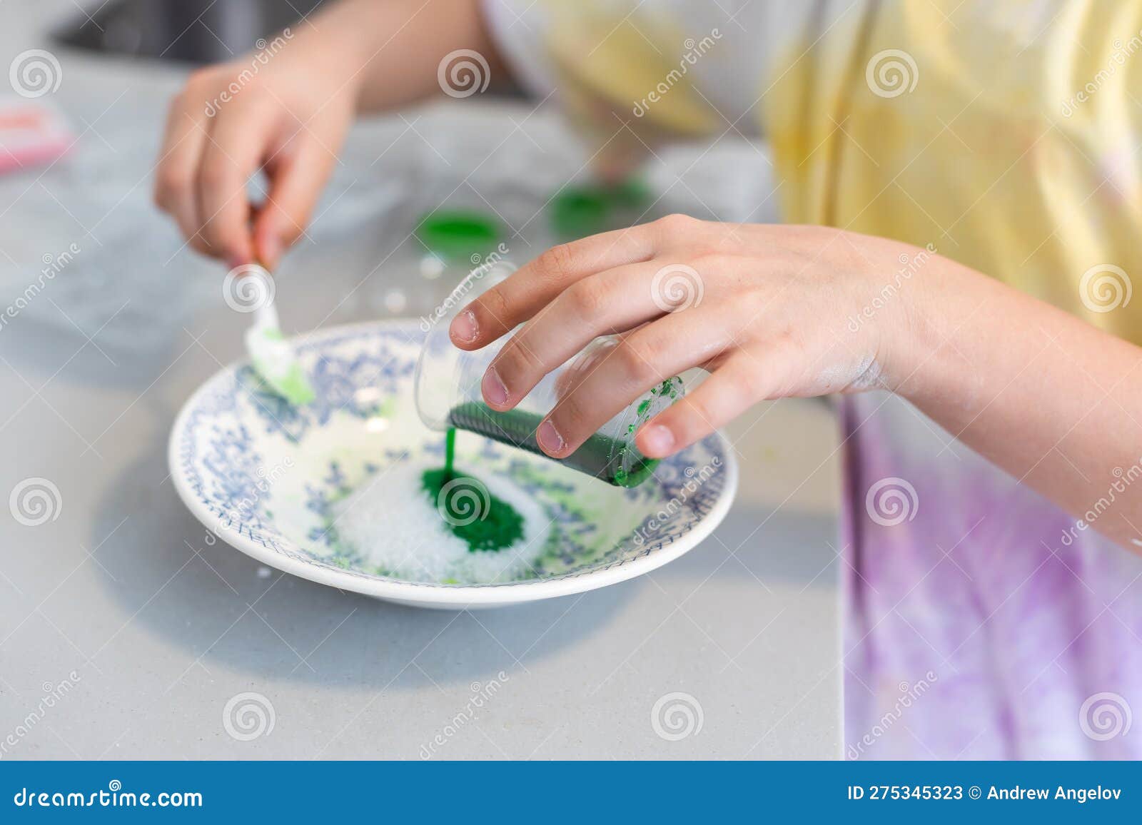 Children are Learning and Doing Science Experiments. Little Girl ...