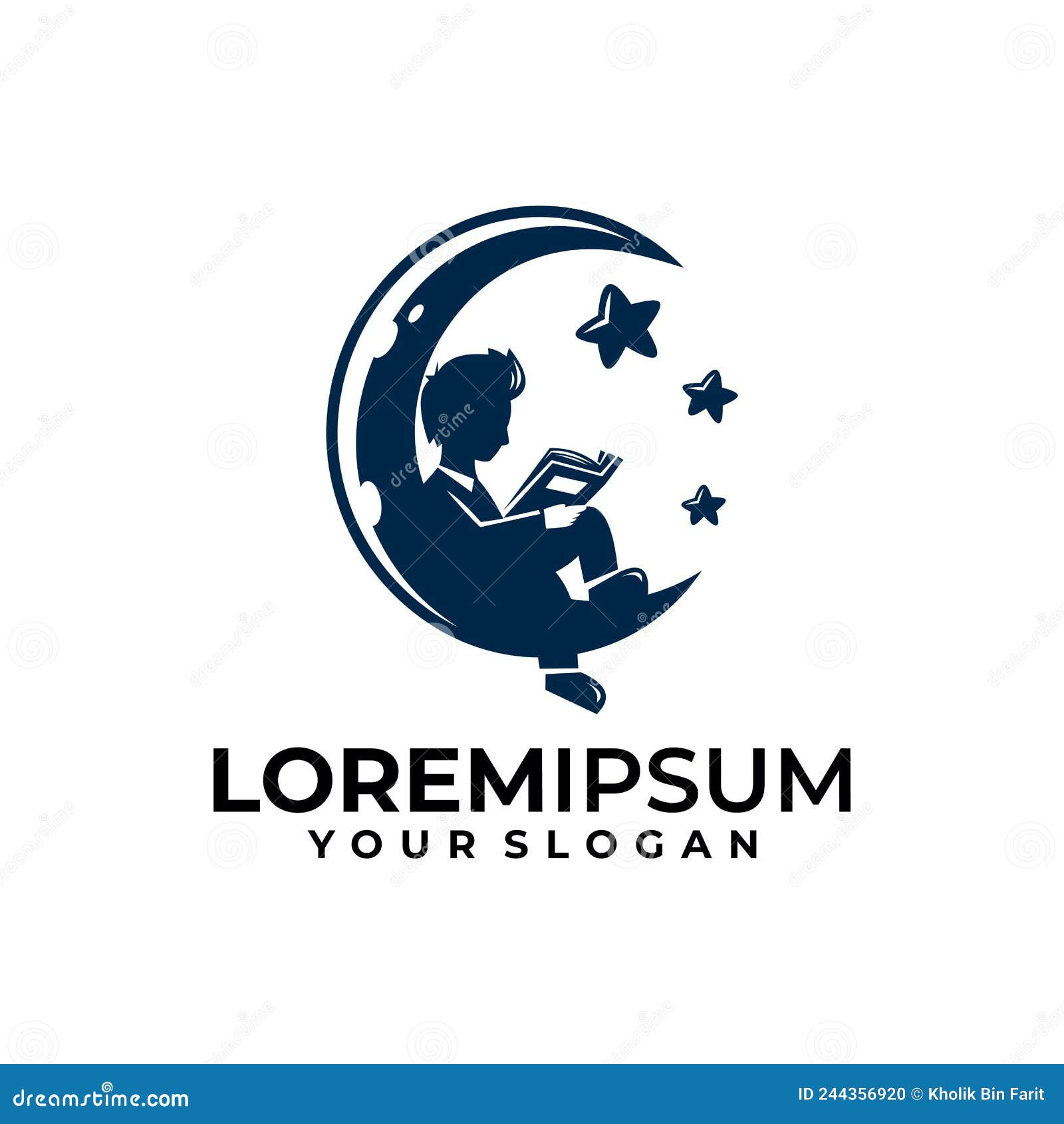 Children Learning Logo Vector Design Template Stock Vector ...