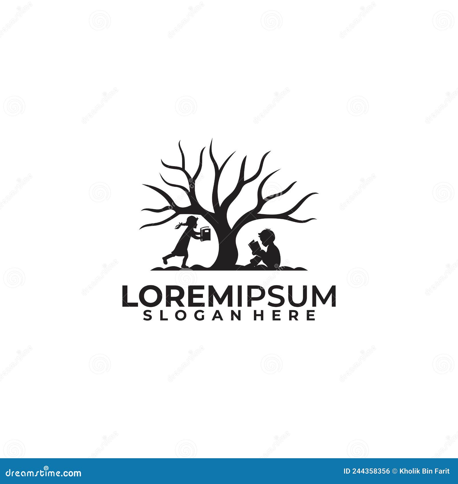 Children Learning Logo Vector Design Template Stock Vector ...