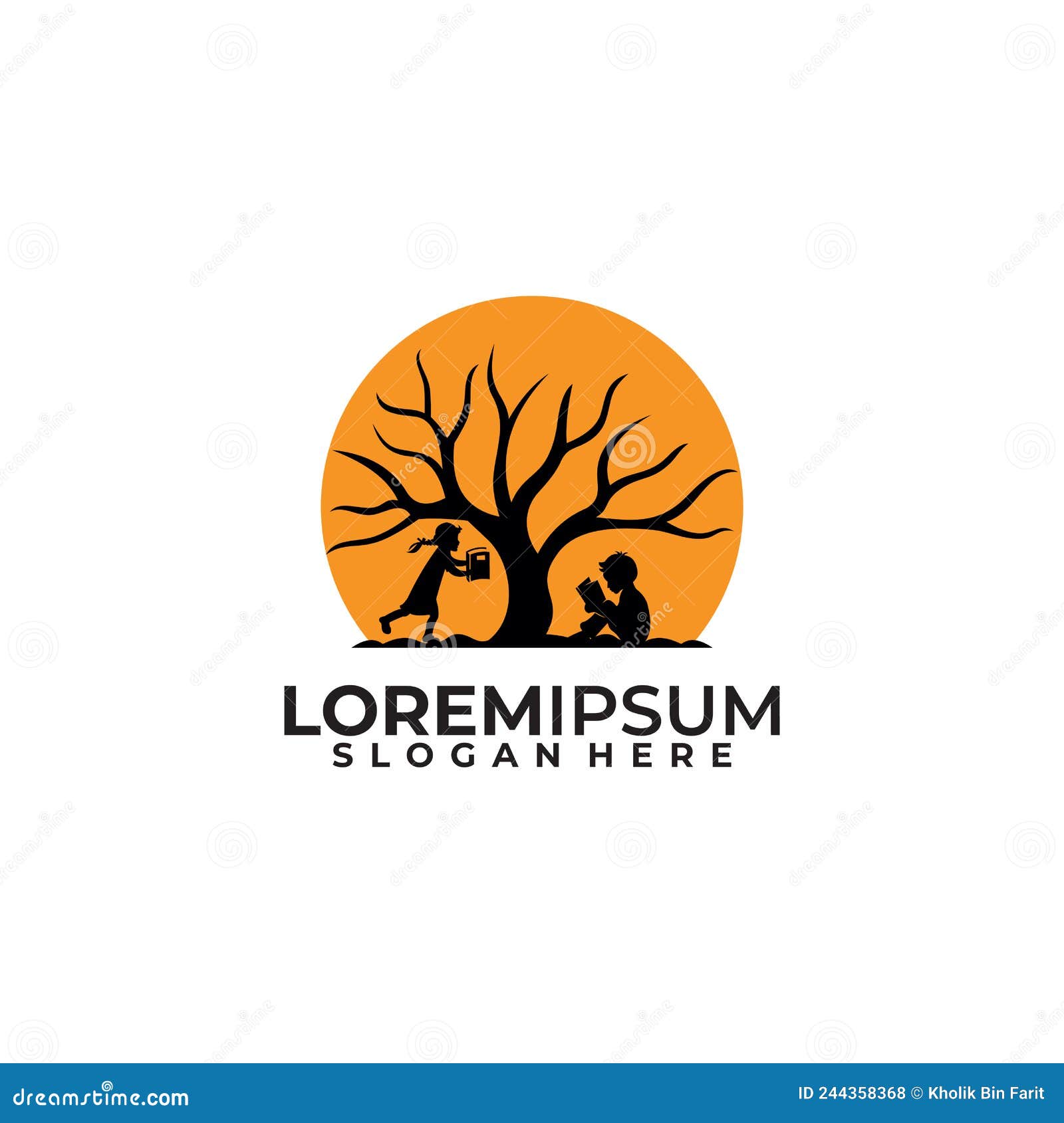 Children Learning Logo Vector Design Template Stock Vector ...