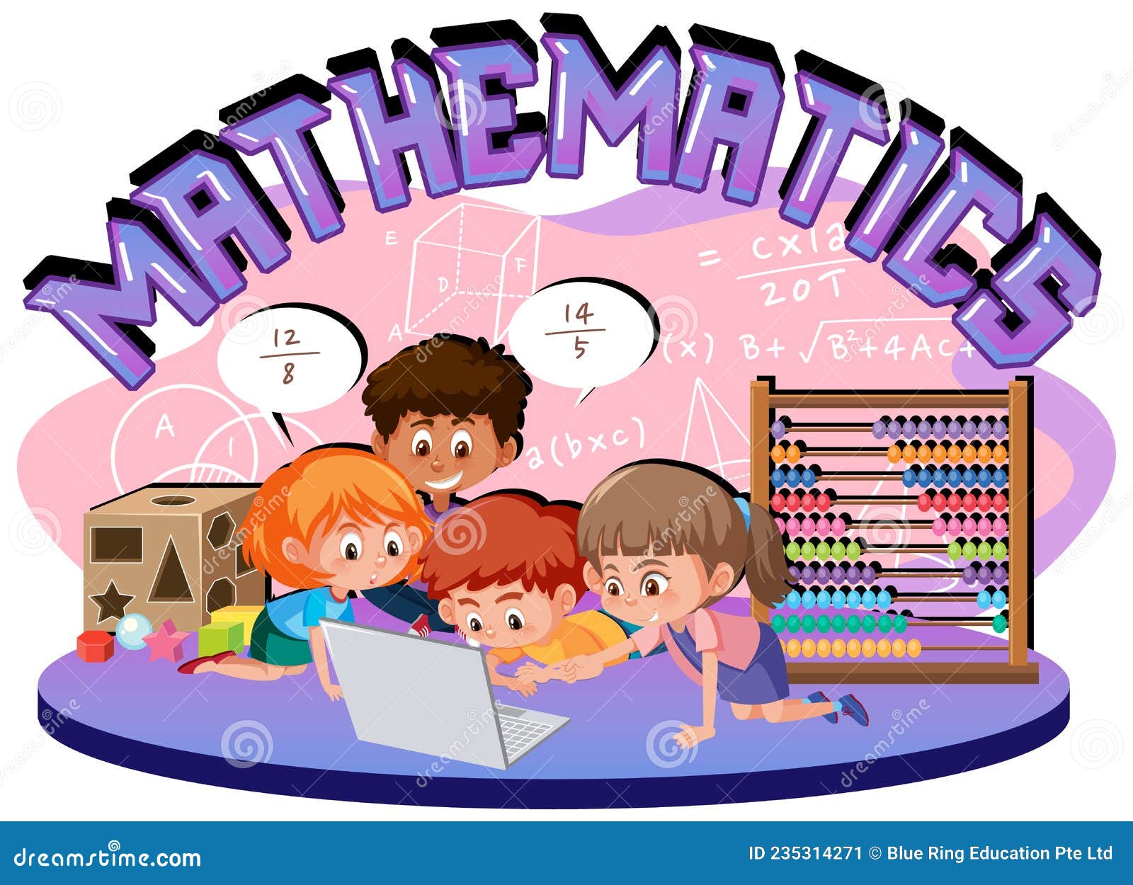 Children Doing Maths Clipart
