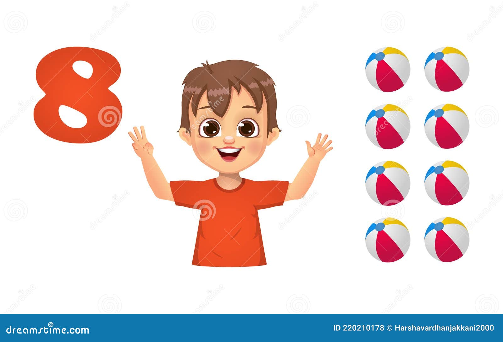 Number Counting Hands Cartoon Vector | CartoonDealer.com #40553307