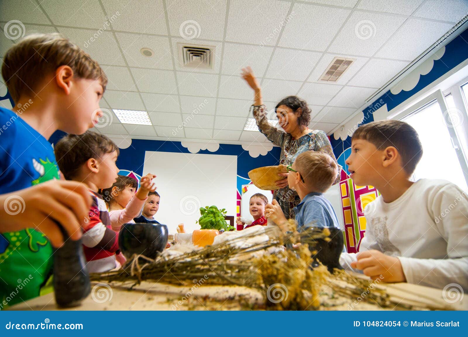 Children Learning about Plants at a Workshop Editorial Stock Image ...