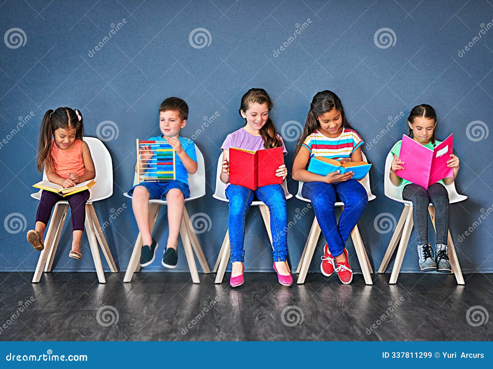 Children, Learning and Row with Books in Studio for Knowledge ...