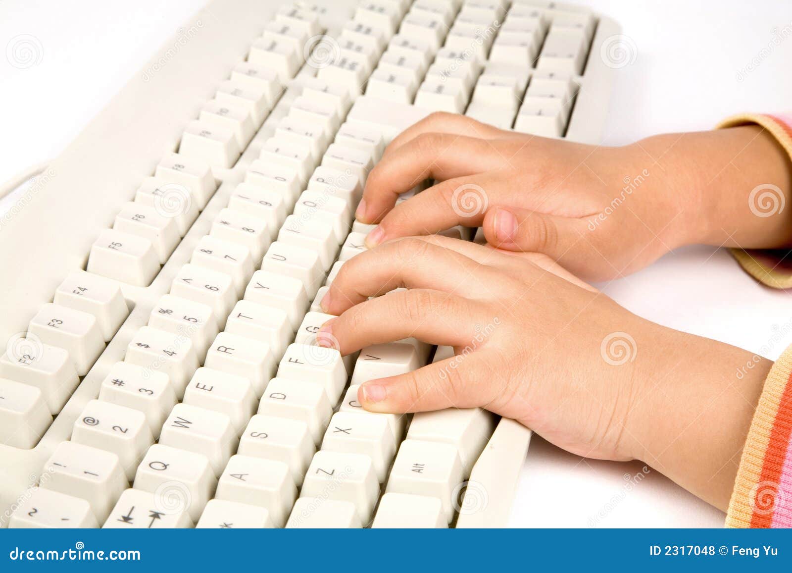 Children Learning Typing Royalty Free Stock Photos - Image: 2317048