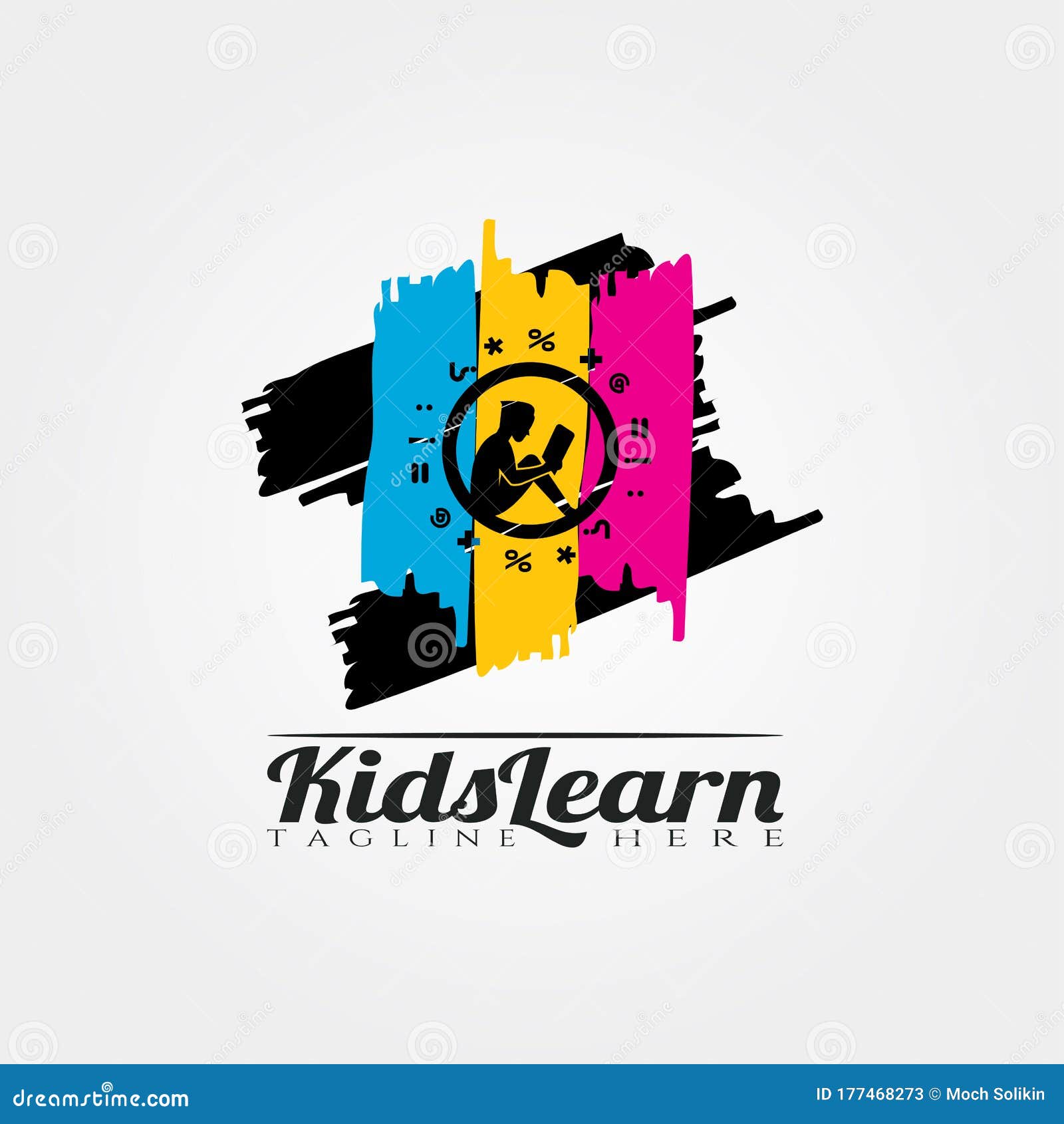 Children Learning Vector Logo Design,kid Learn Stock Vector ...