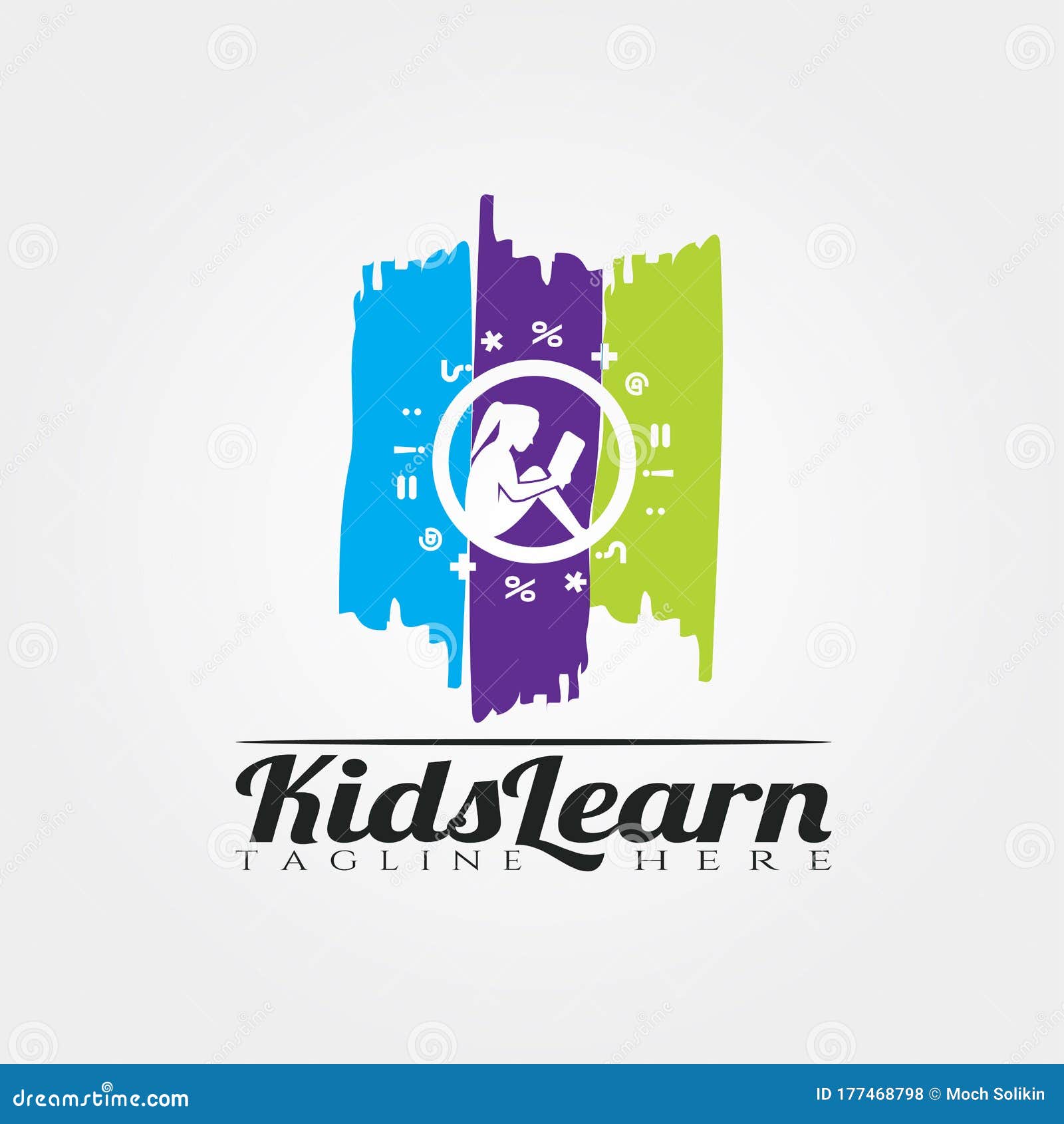 Children Learning Vector Logo Design,kid Learn Stock Vector ...