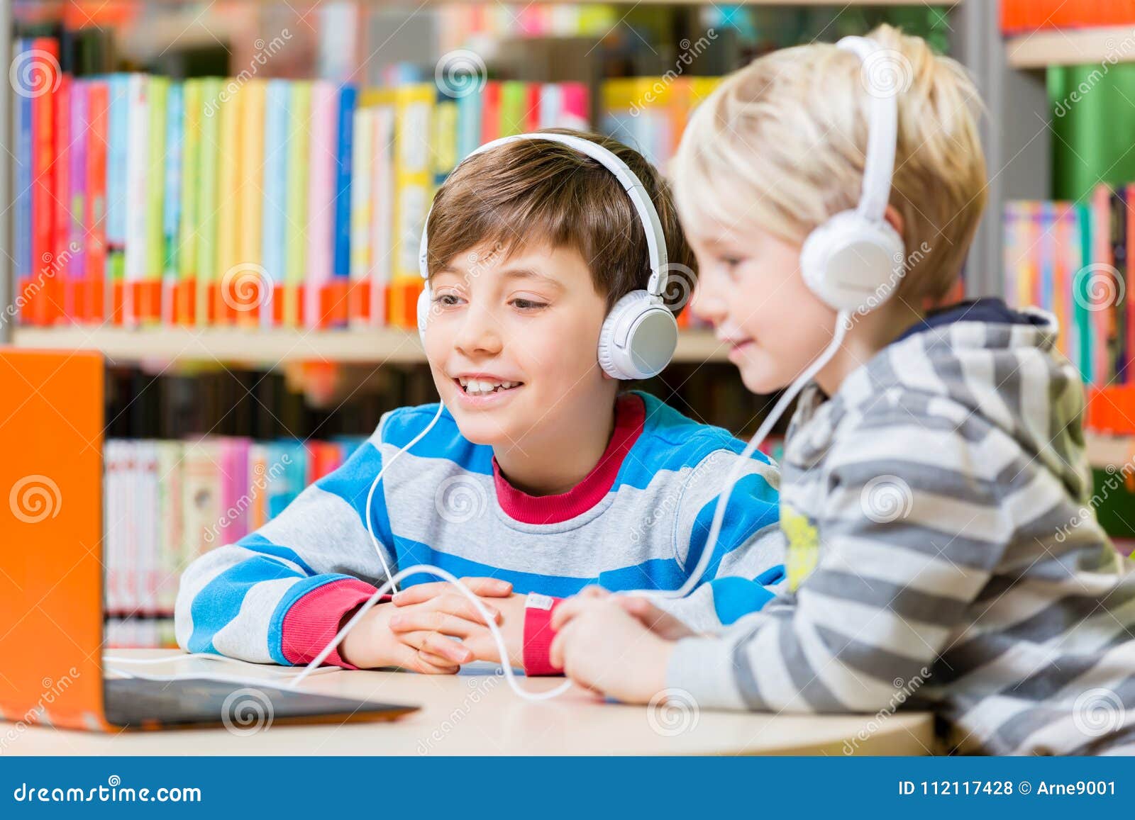 Children in a Library Listening To Audio Books Stock Photo - Image of ... Children in a Library Listening To Audio Books Stock Photo - Image of ...