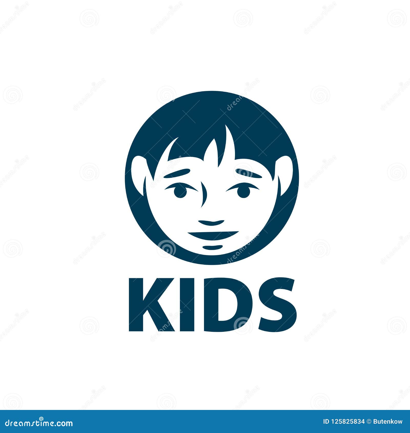 Vector logo kids stock vector. Illustration of colorful - 125825834