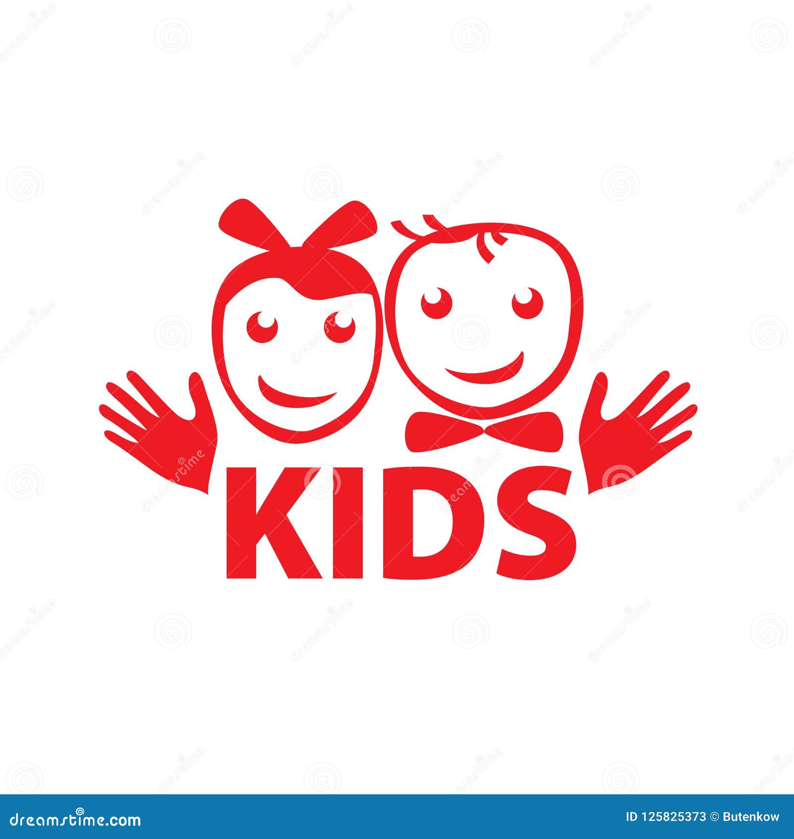 Vector logo kids stock vector. Illustration of kids - 125825373