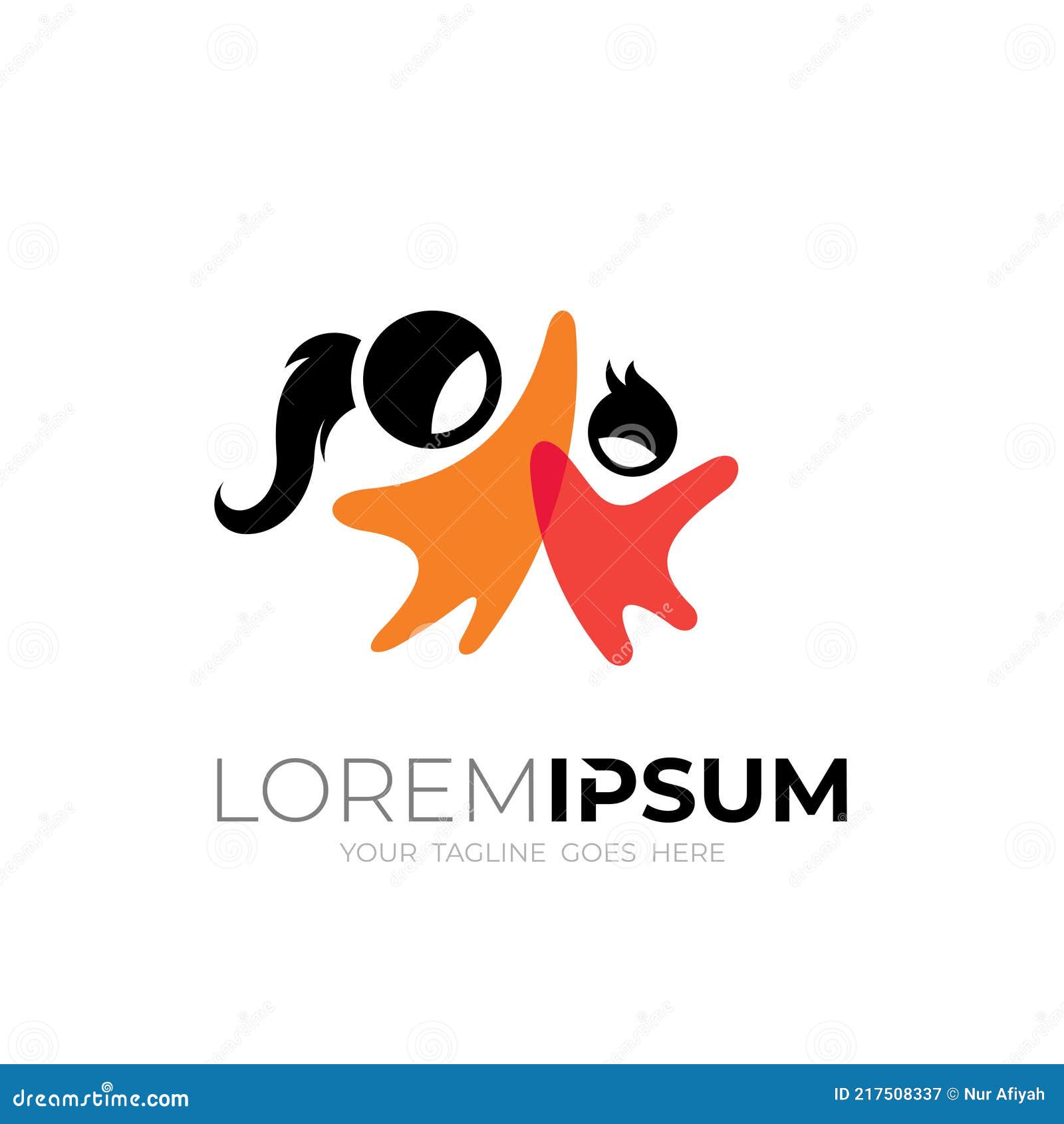 Children Logo with Happy Design Template, Simple Icon Stock Vector ...