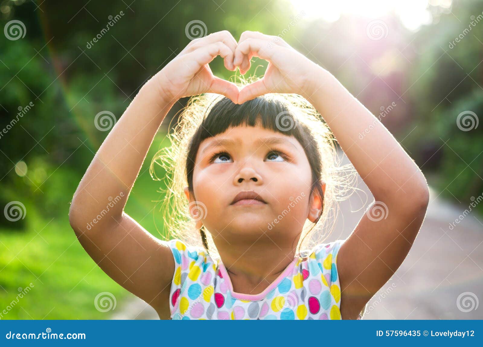 Children Look Pass Hand Heart Stock Image - Image of human, endorsing ...