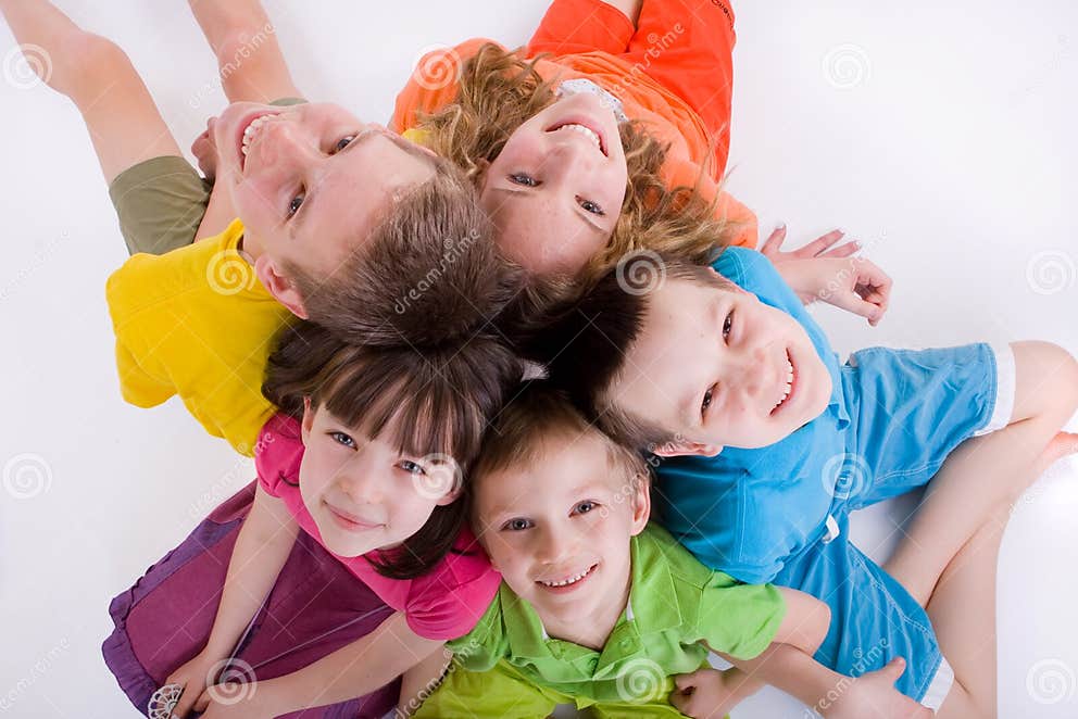Children looking up stock image. Image of face, females - 5328831