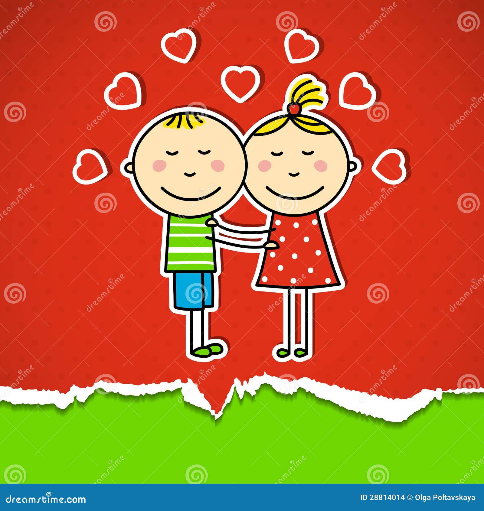 Children in love stock vector. Illustration of design - 28814014