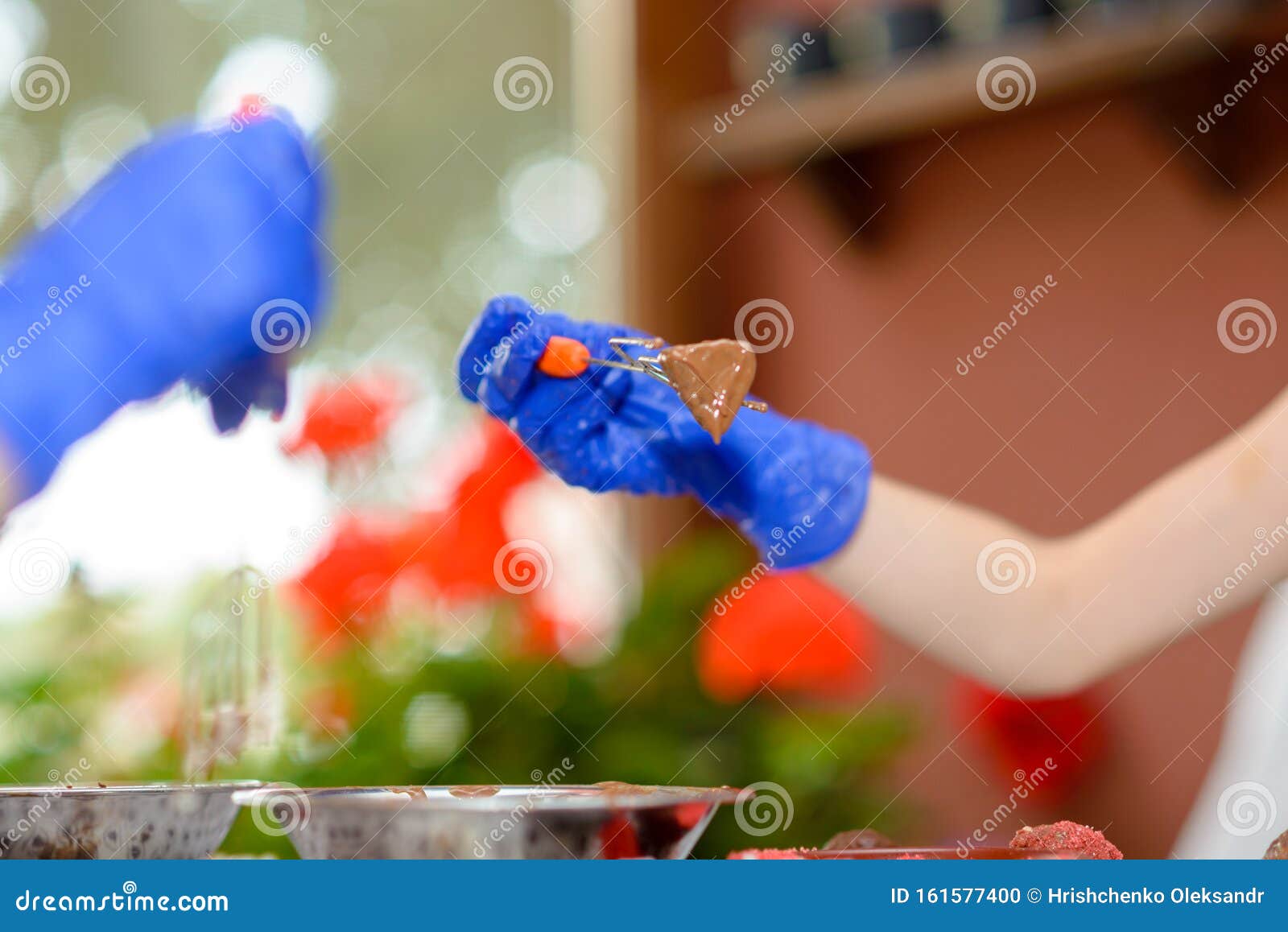 Children Make Simple Figures from Chocolate at a Master Class Stock ...