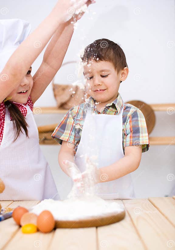 Children making bread stock image. Image of childhood - 52520575