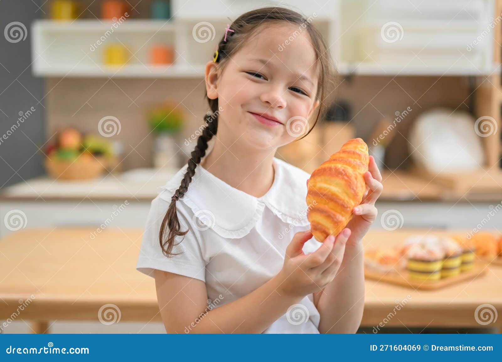 Children Making Bread in Kitchen, Kids Learning Kitchen Skill Stock ...