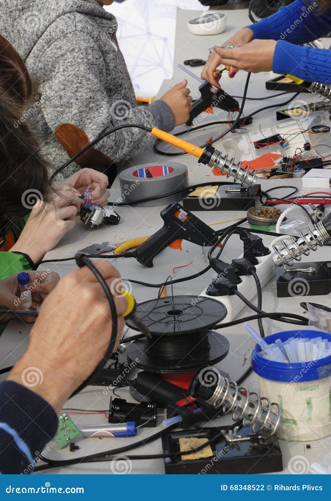 Children Making Different Electronic Things Stock Photo - Image of ...