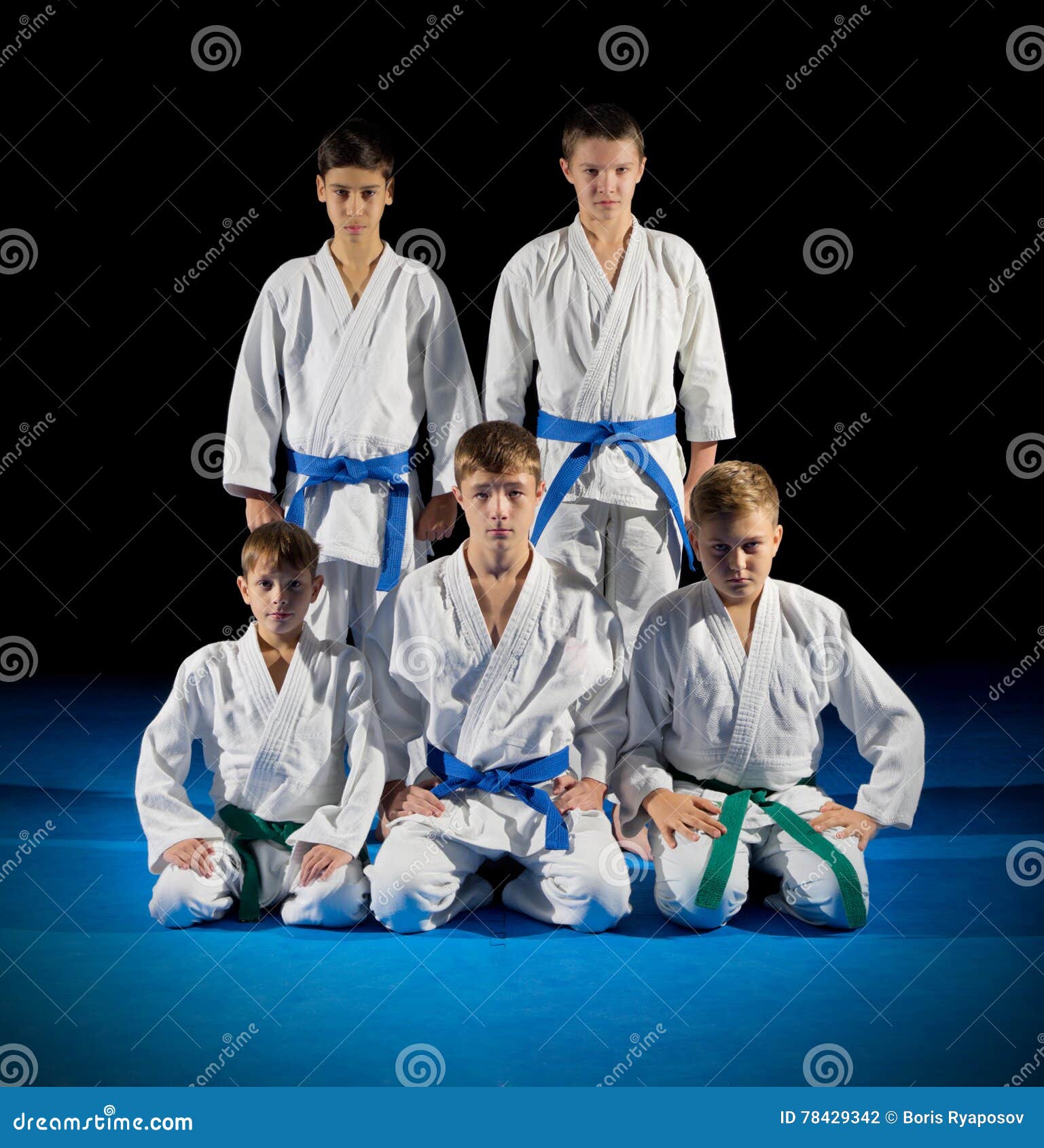 Children Martial Arts Fighters Stock Photo - Image of karate, black ...