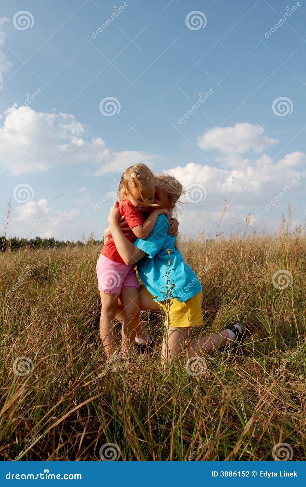 Children on a meadow stock photo. Image of colourful, happiness - 3086152