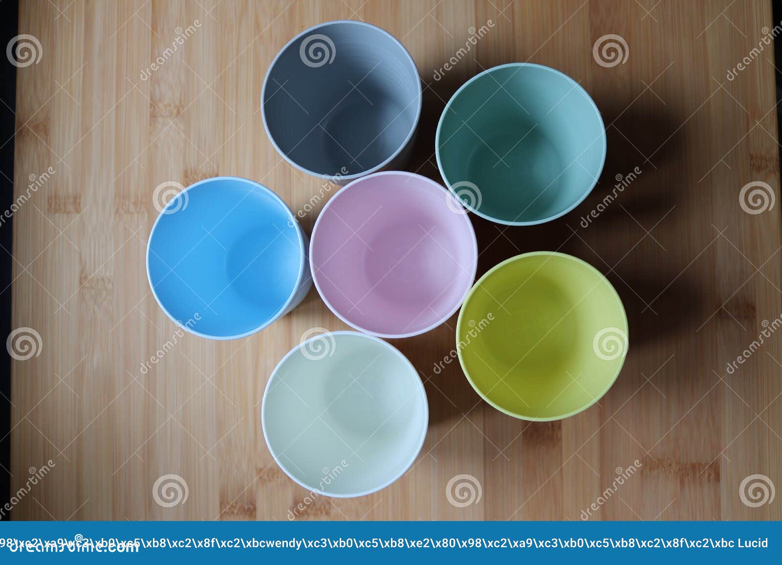 Pastel Colours of Plastic Beakers for Drinks Stock Photo - Image of ...
