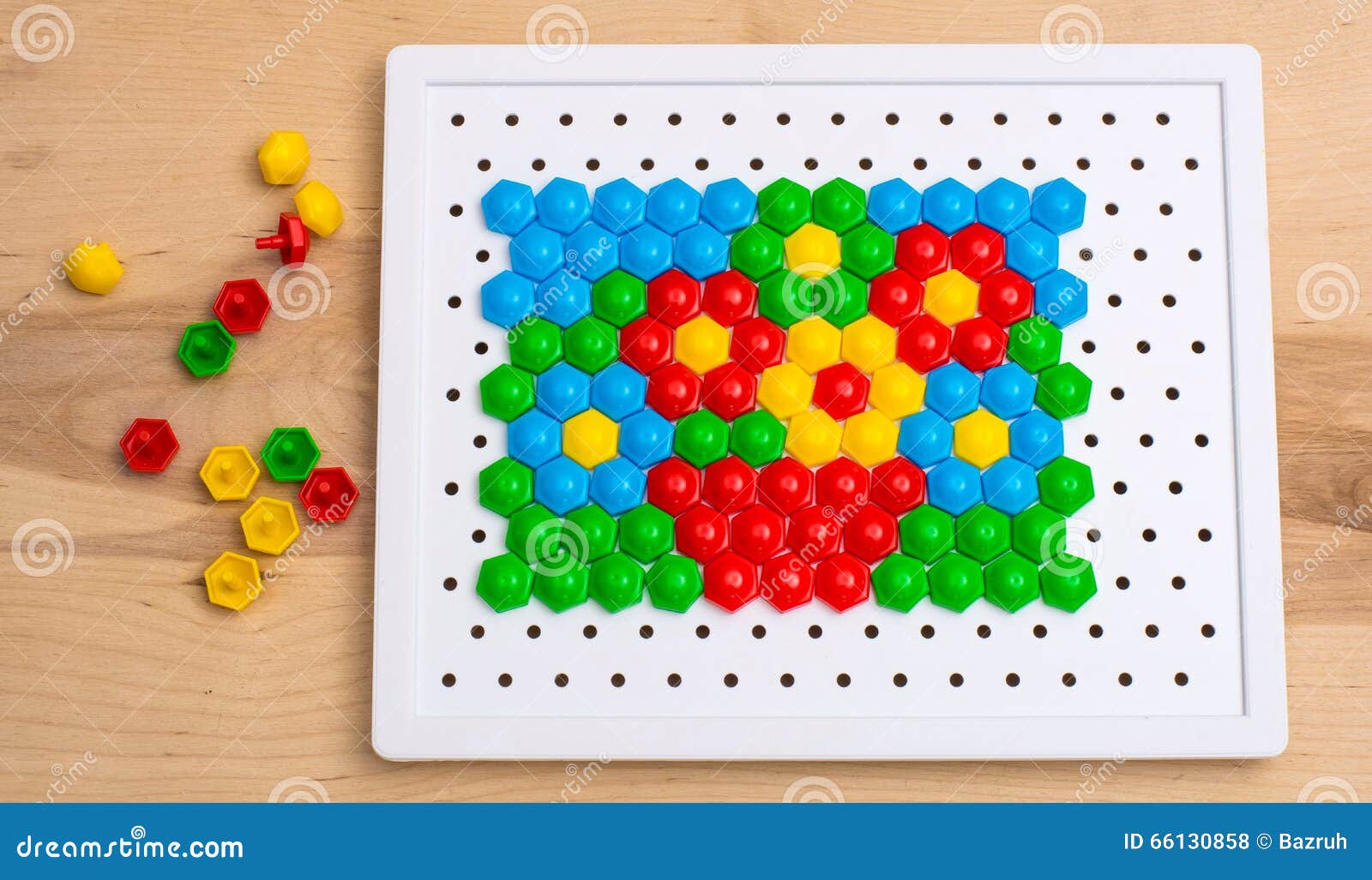 Children's Mosaic And Scheme In The Form Of A House On A Yellow ...