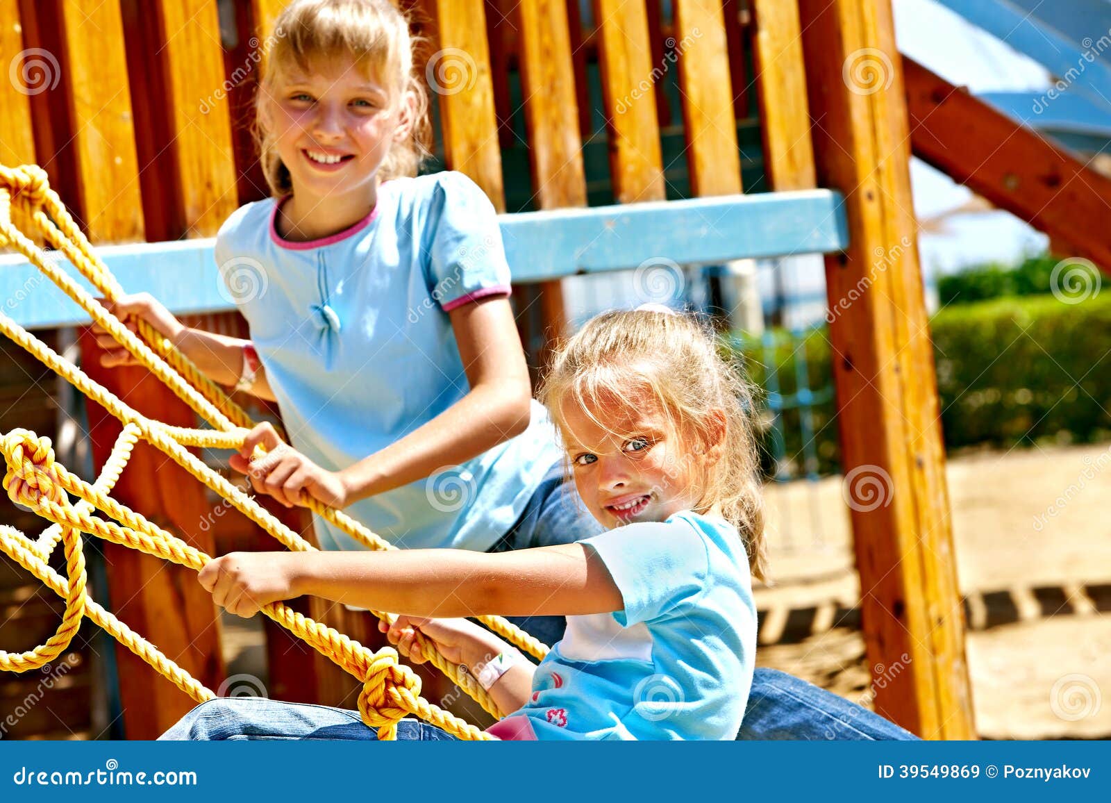 Children Move Out To Slide in Playground Stock Image - Image of hill ...