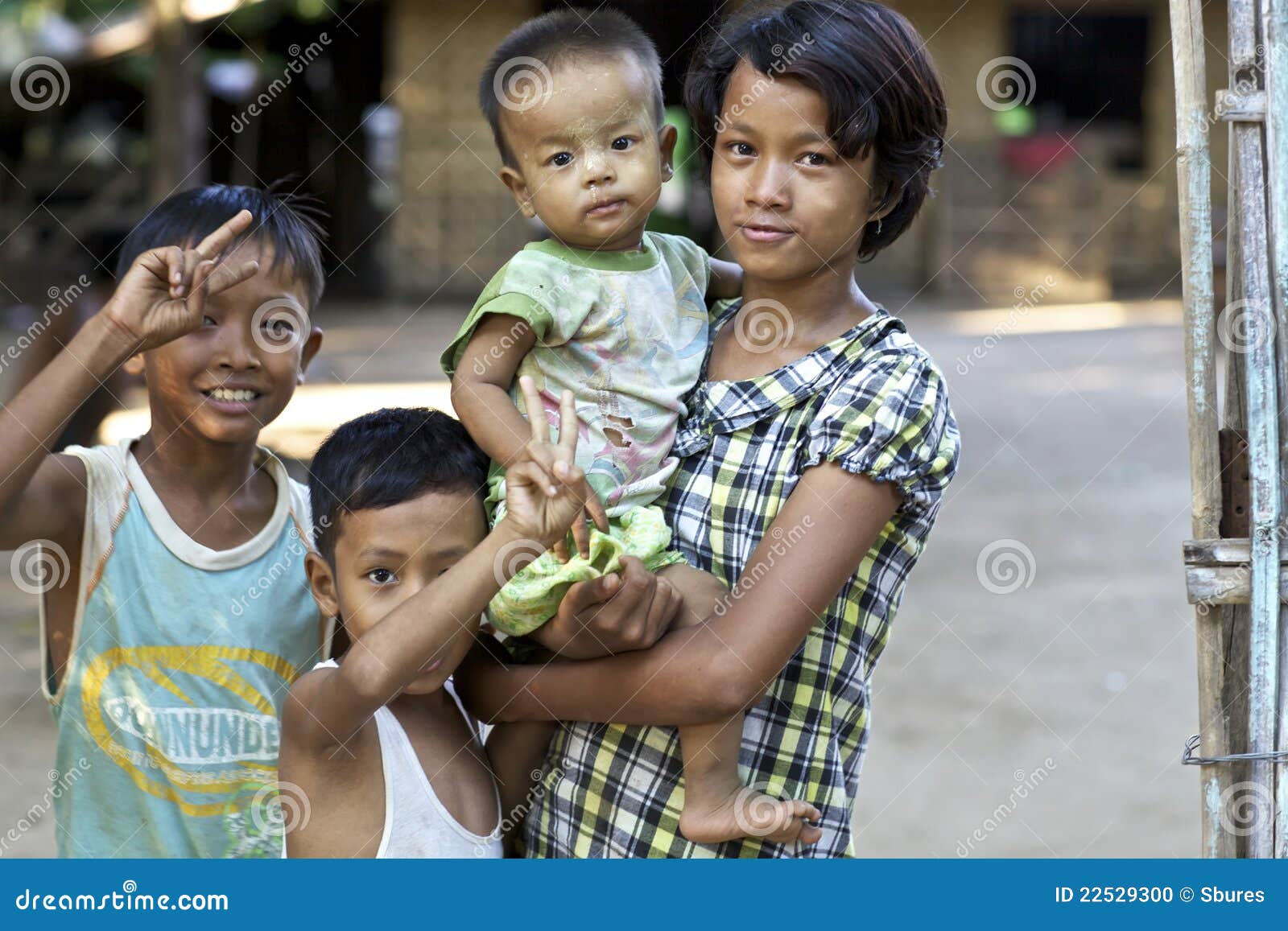 Children Myanmar Burma editorial image. Image of thatched - 22529300