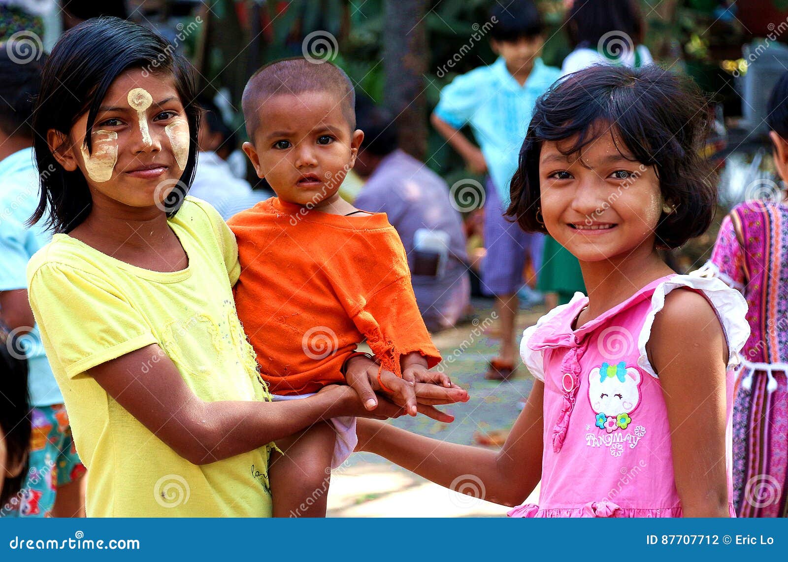 Children in Myanmar slum editorial photography. Image of travel - 87707712